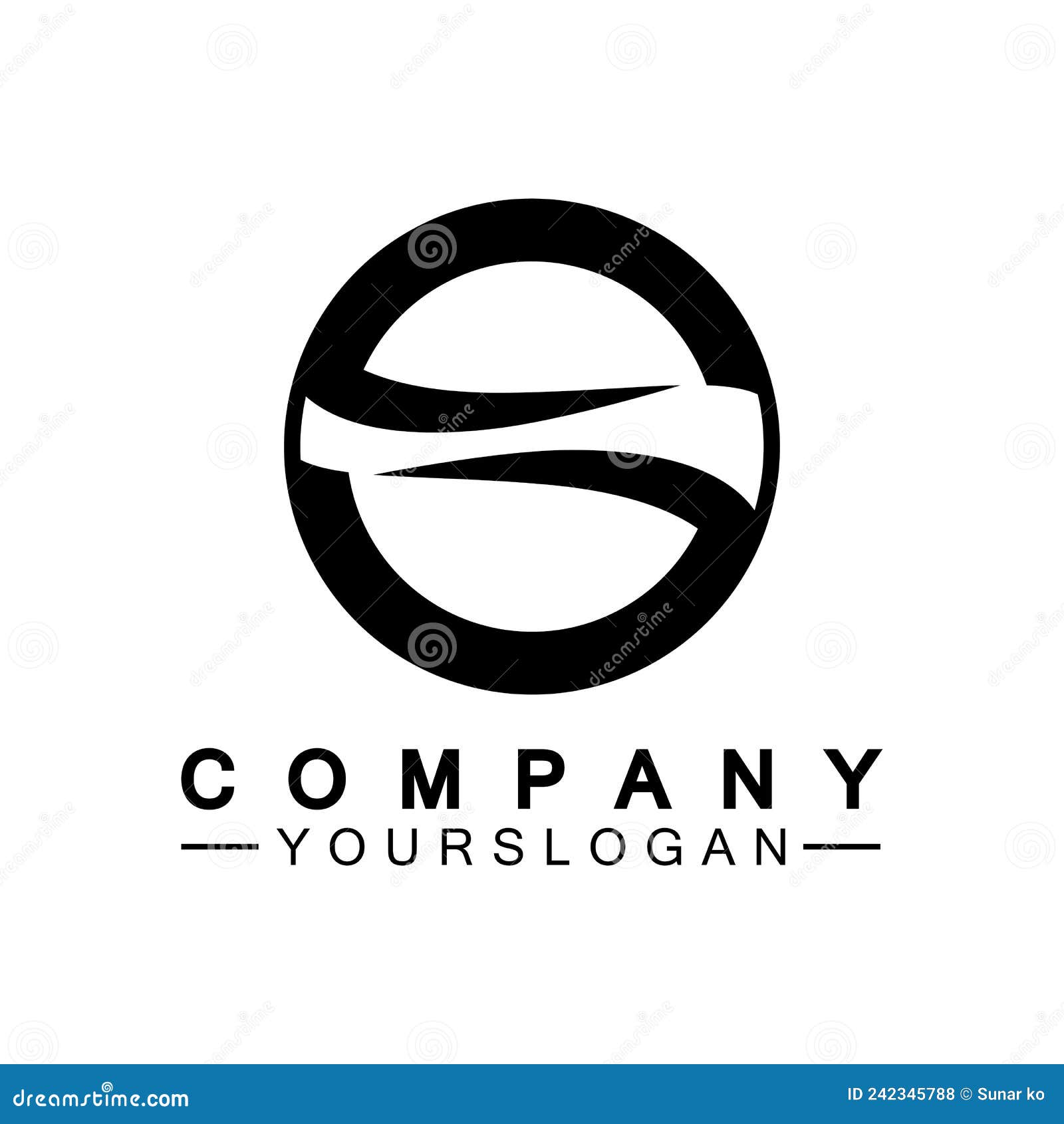 Letter S Circle Logo Vector Design Template Stock Vector - Illustration ...