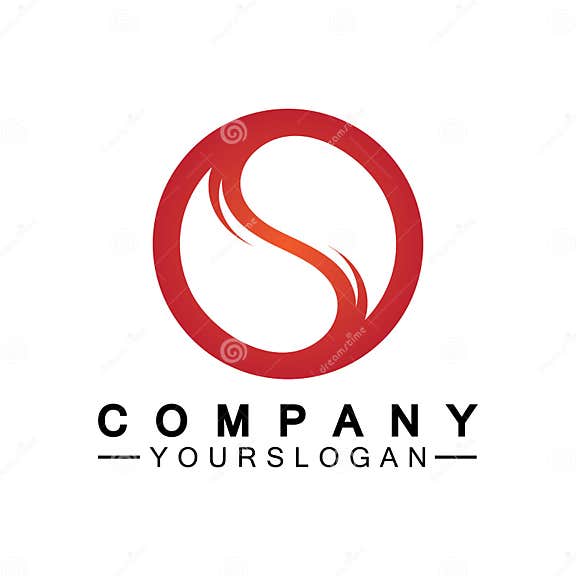 Letter S Circle Logo Vector Design Template Stock Vector - Illustration ...