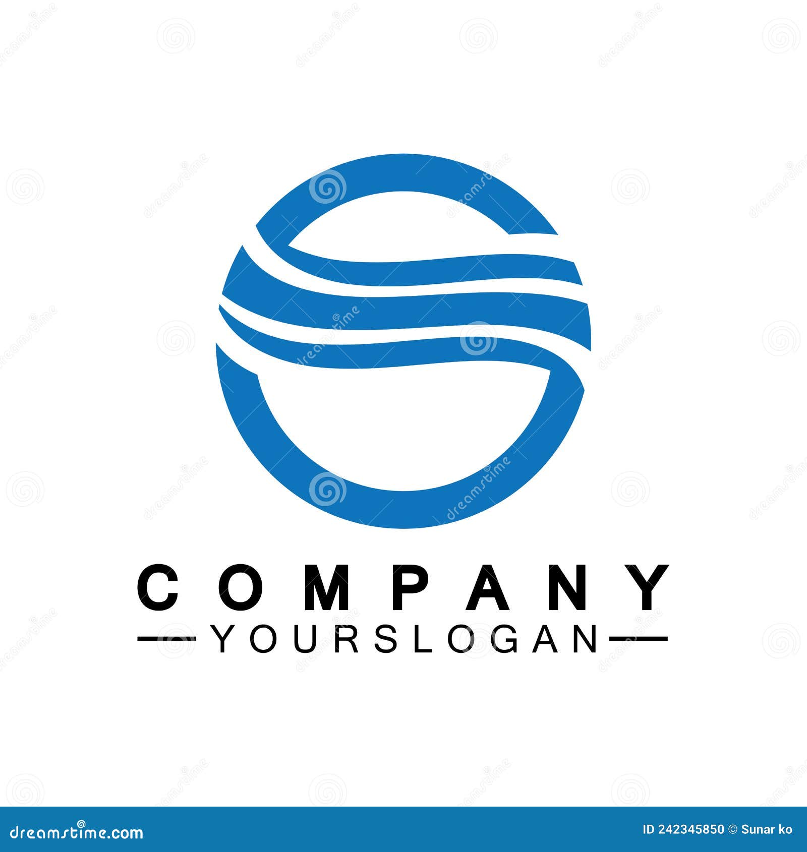 Letter S Circle Logo Vector Design Template Stock Vector - Illustration ...