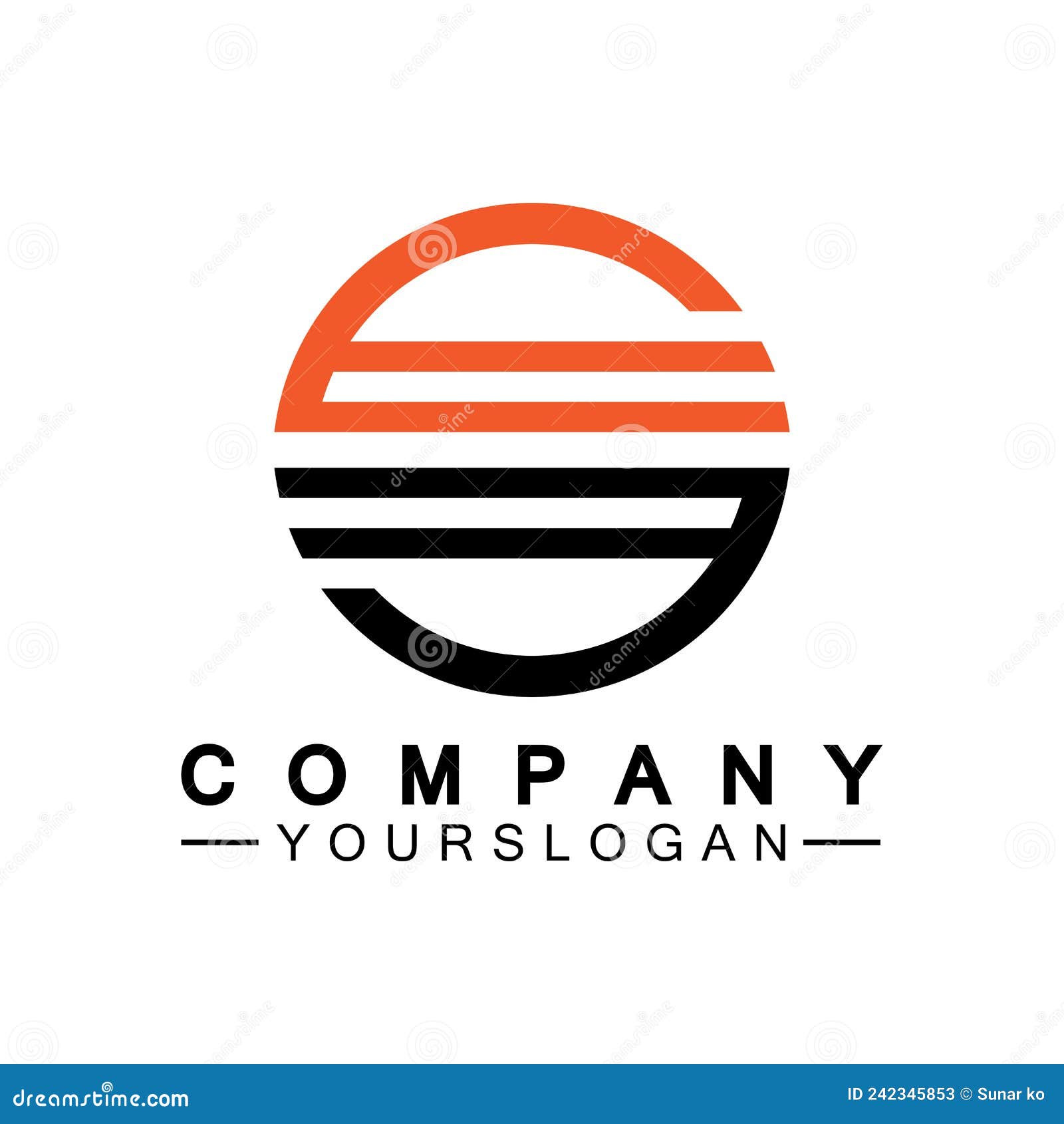 Letter S Circle Logo Vector Design Template Stock Vector - Illustration ...