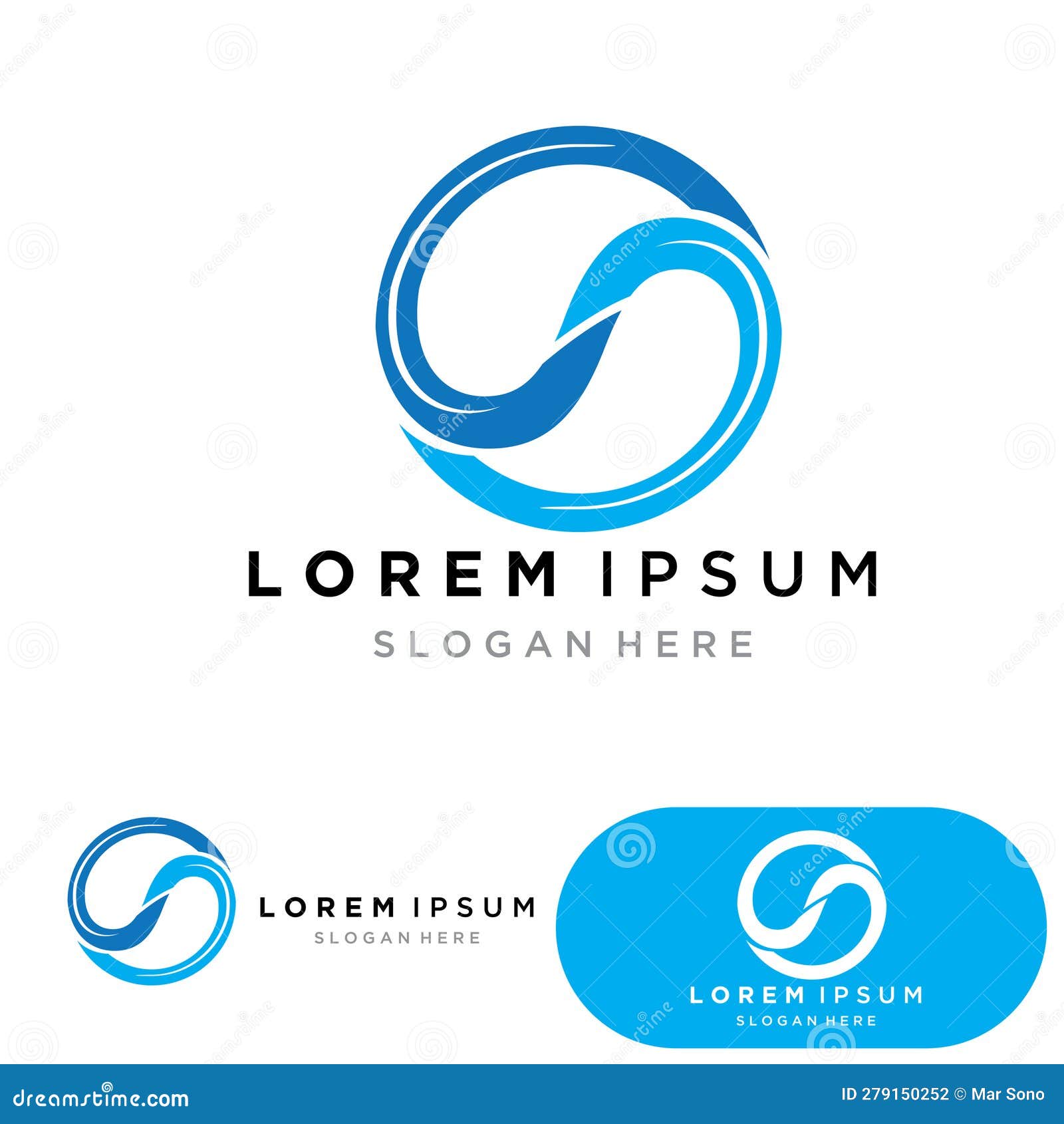 Letter S Circle Logo Vector Design Template Stock Vector - Illustration ...