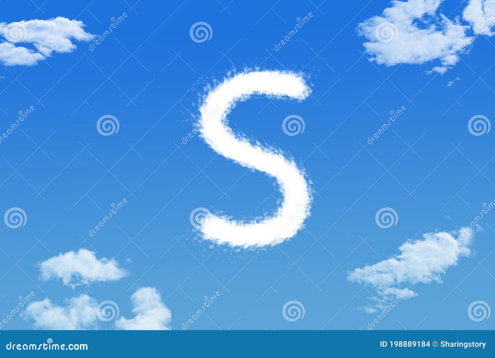 Letter s cloud shape stock photo. Image of design, heaven - 198889184