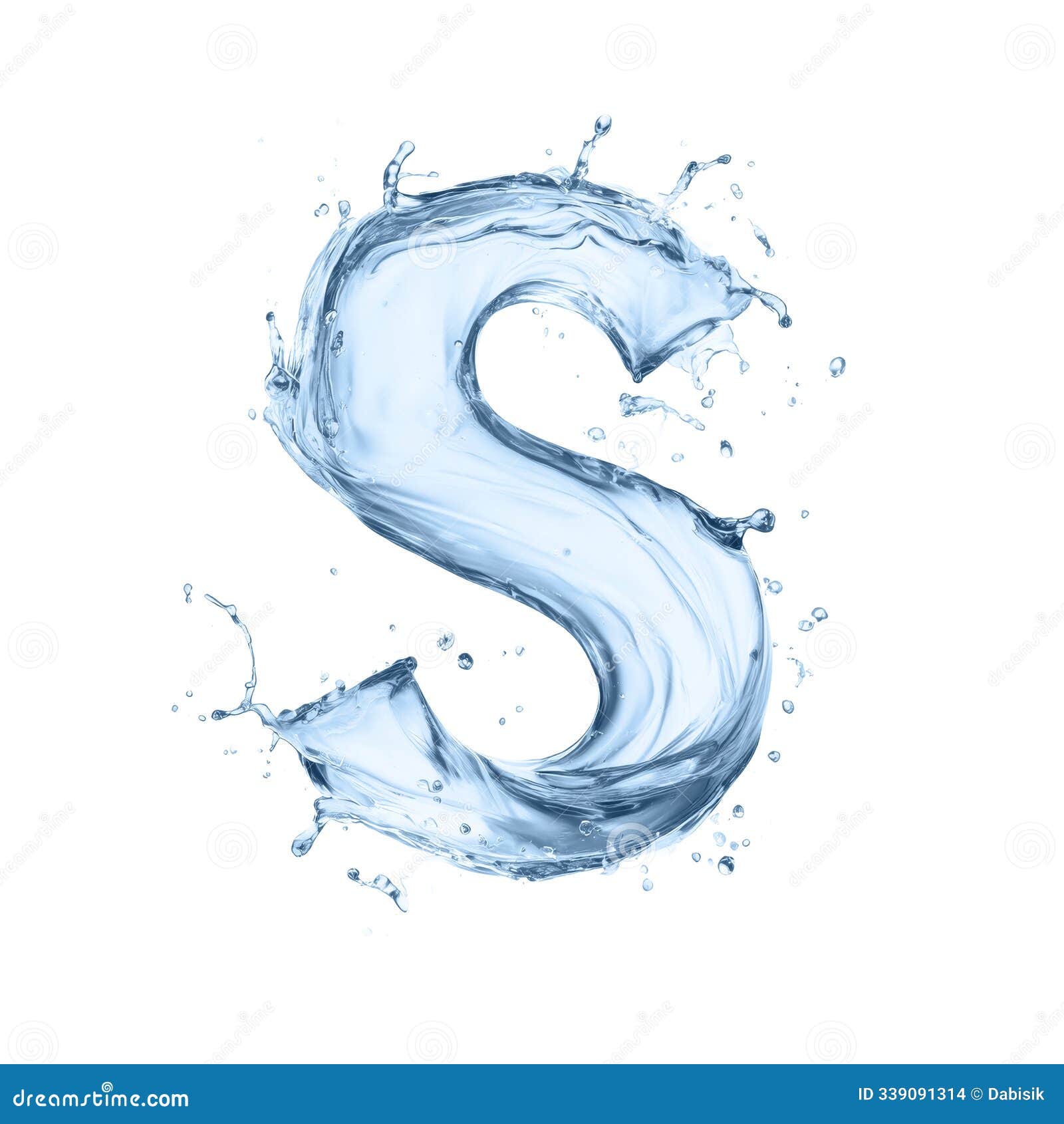 Letter S Created with Splashing Water Effect Stock Photo - Illustration ...