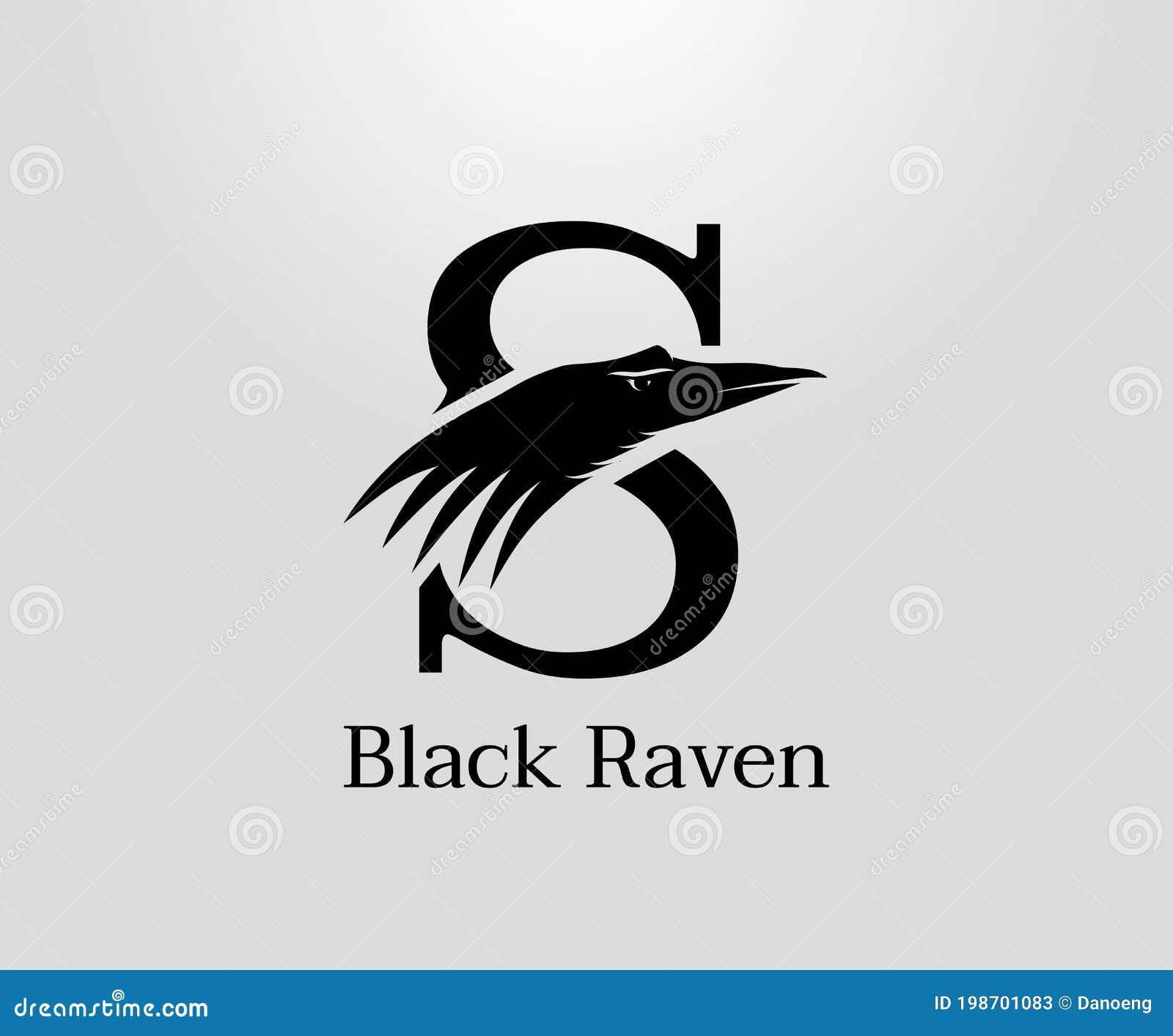 Letter R Raven Logo Designs, Minimalist Logotype Vector Illustration ...