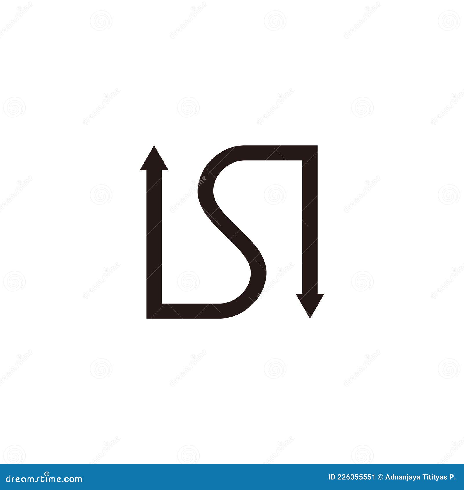 Letter S Curve Geometric Arrow Logo Vector Stock Vector - Illustration ...