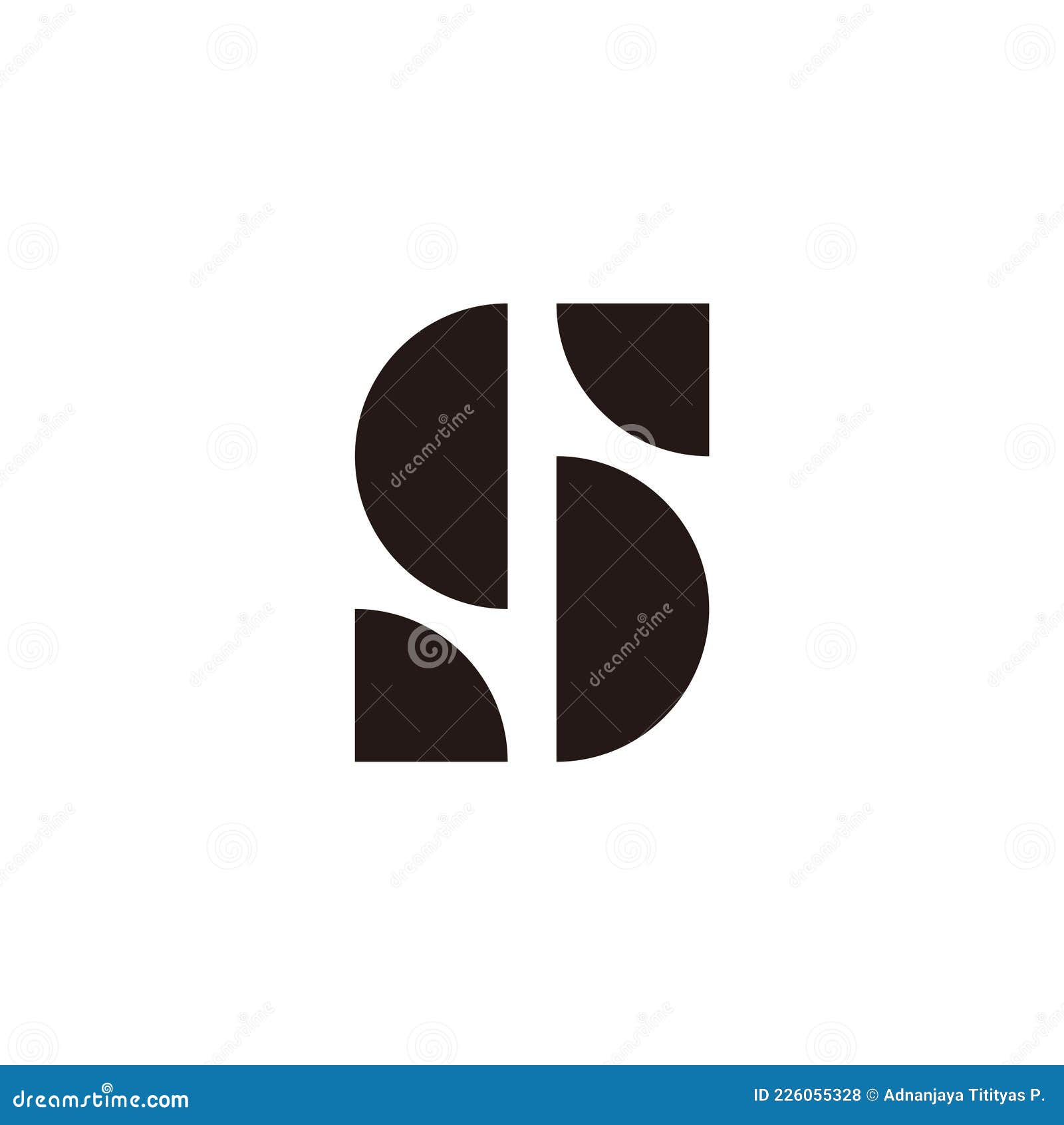 Letter S Curves Basic Shape Logo Vector Stock Vector - Illustration of ...