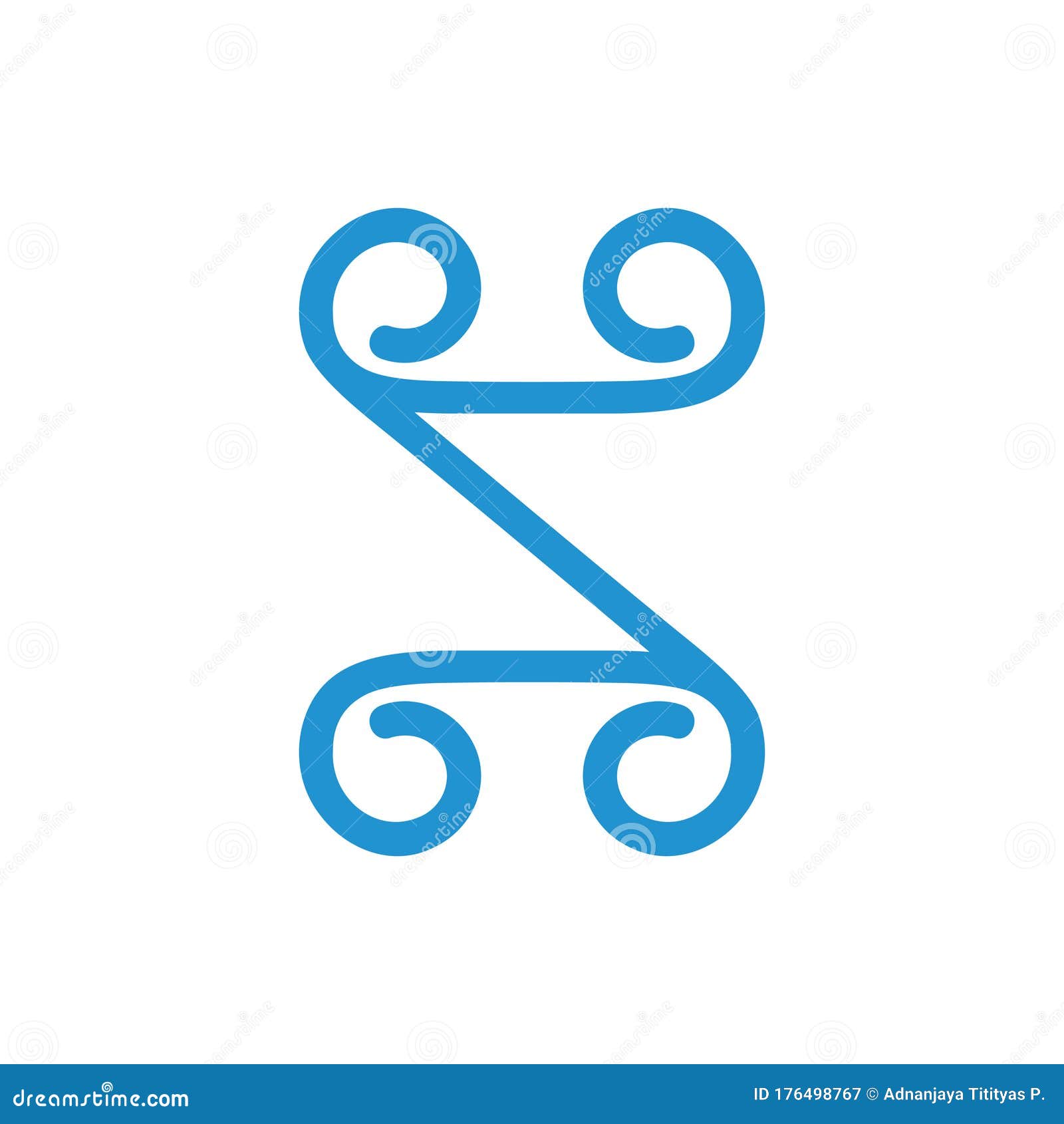 Letter S Curves Spiral Design Symbol Vector Stock Illustration ...