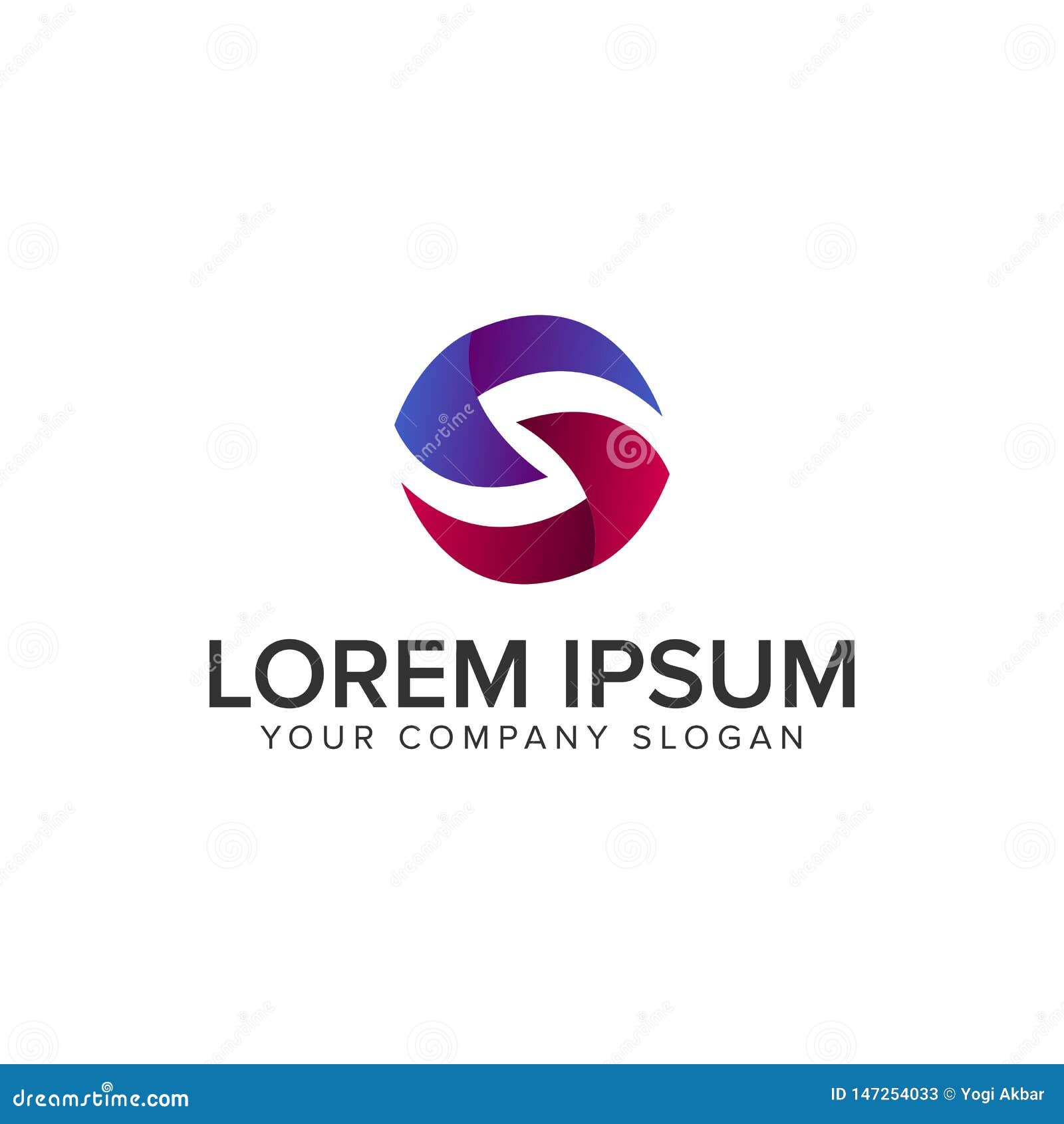 Letter S 3D Circle Logo Design Concept Template. Fully Editable Stock ...