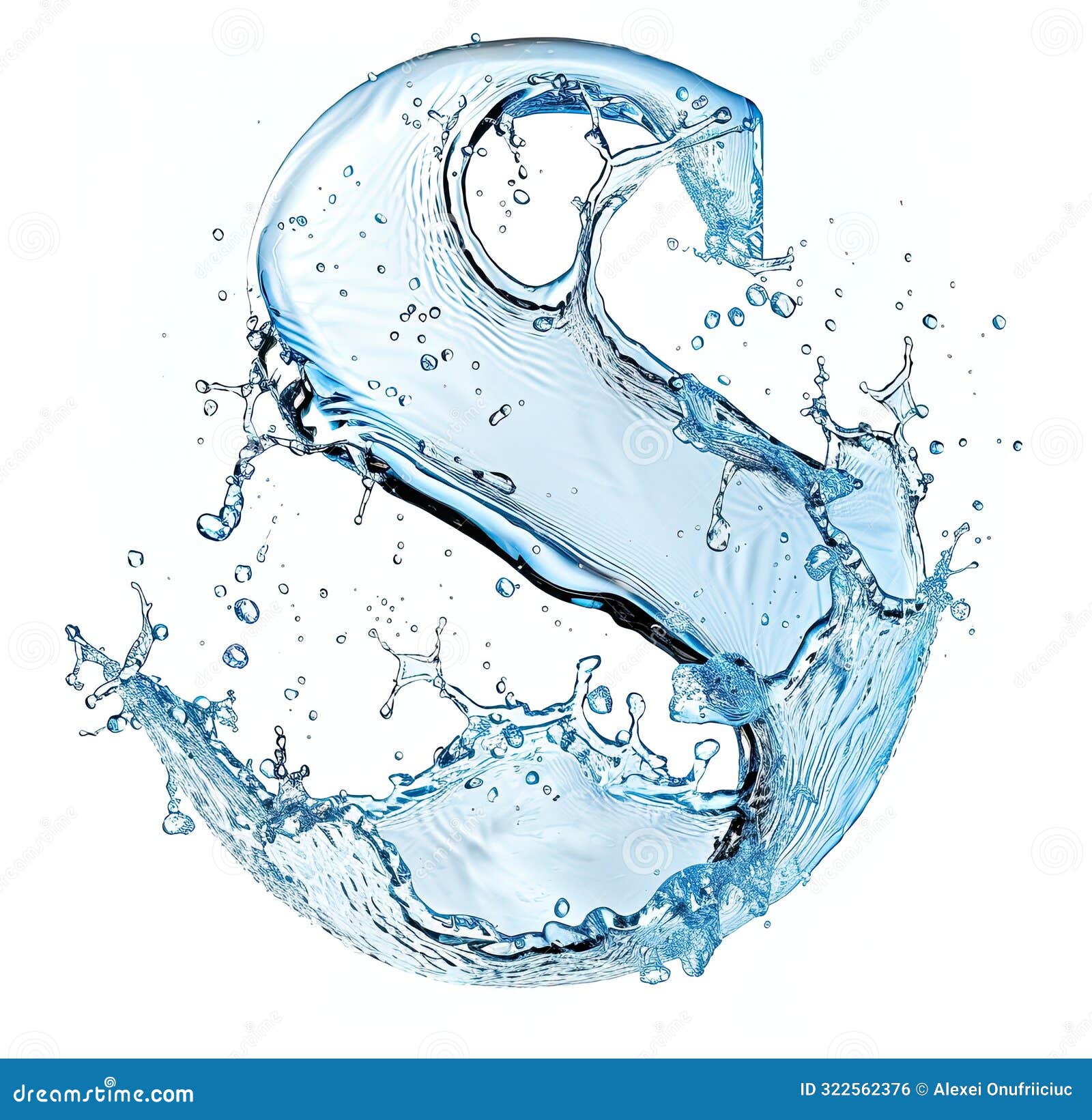 The Letter S is Depicted Using Water Droplets on a White Surface Stock ...