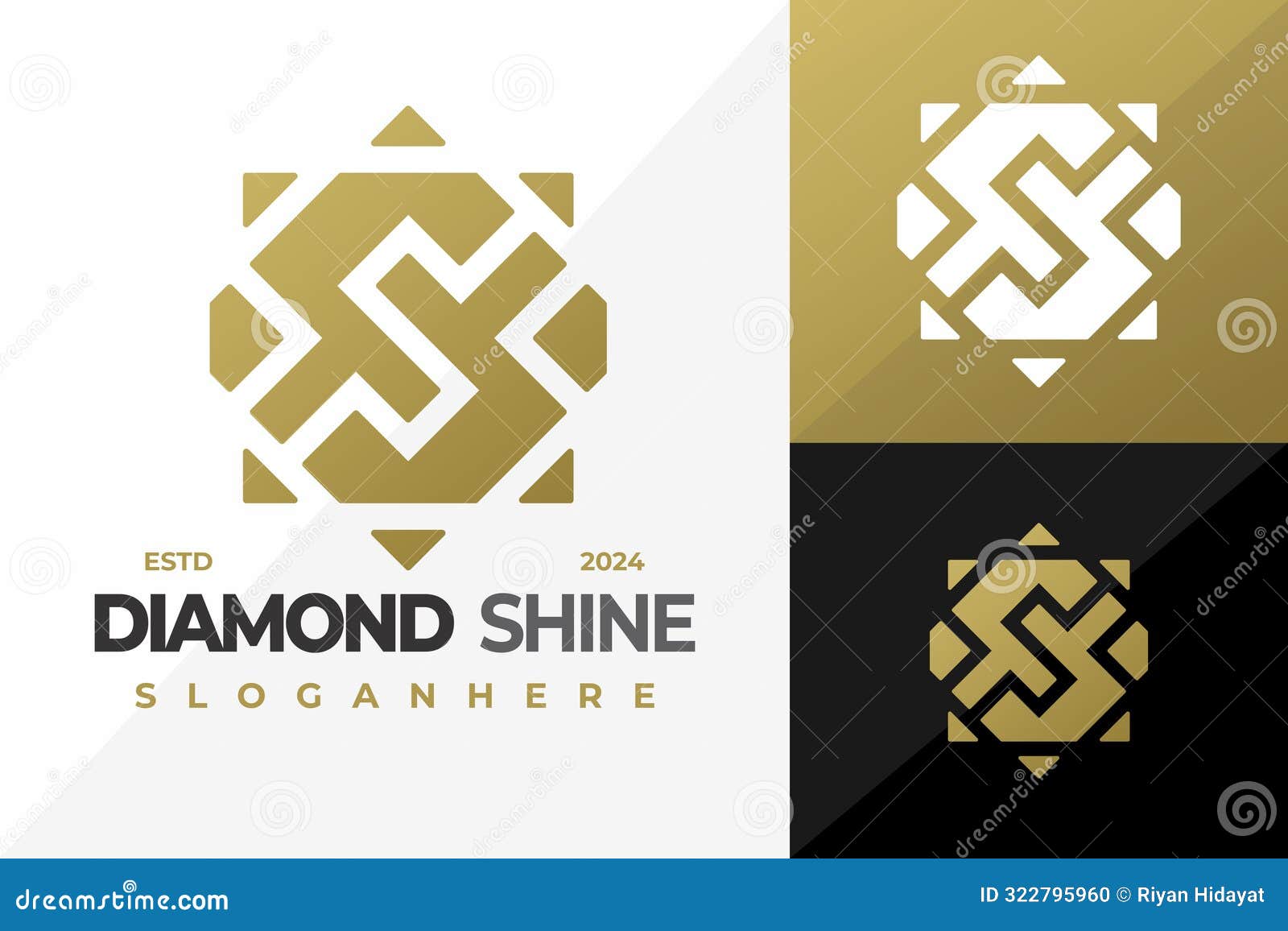 Letter S Diamond Shine Logo Design Vector Symbol Icon Illustration ...
