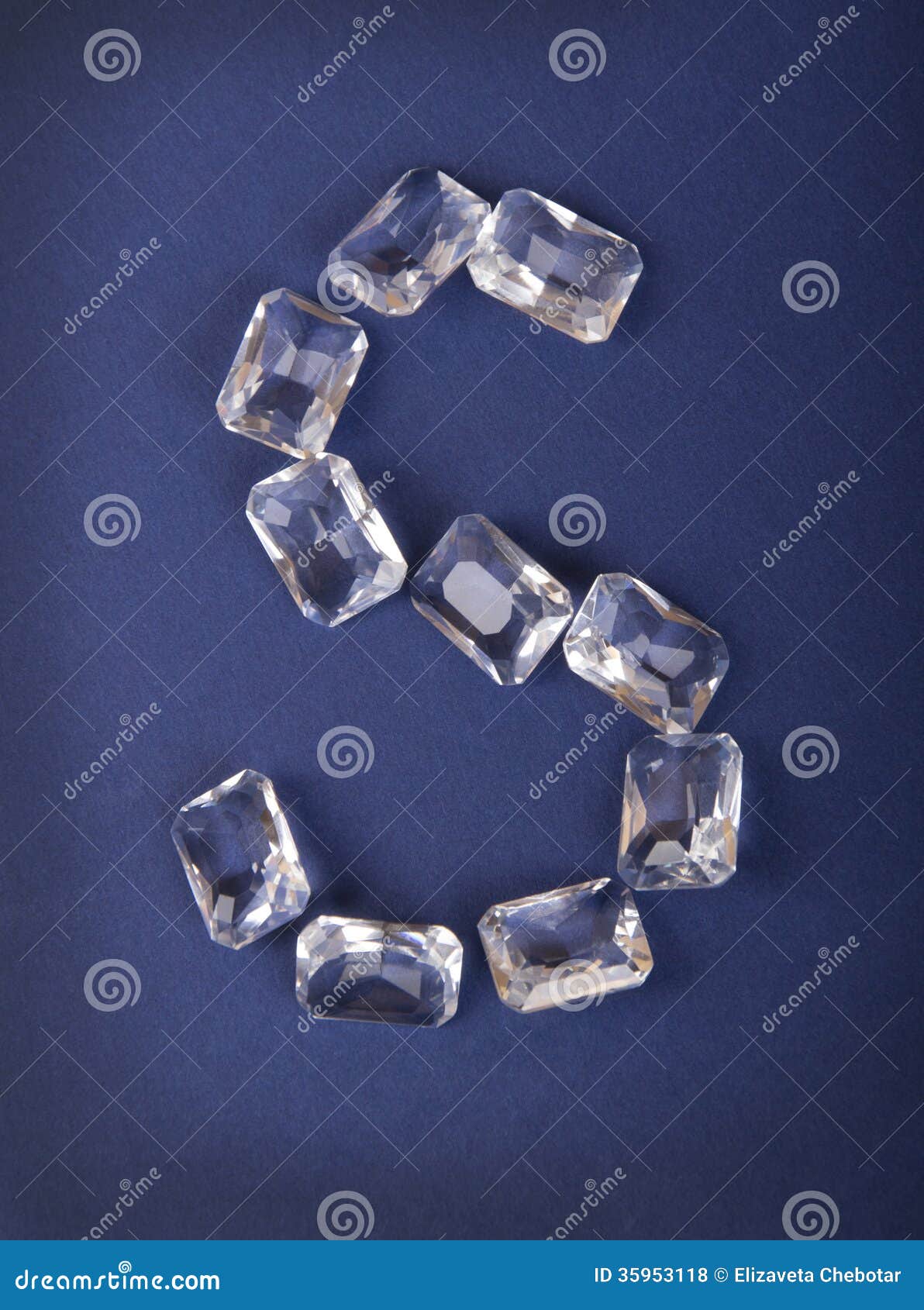 Letter S from diamonds stock photo. Image of line, lustre - 35953118