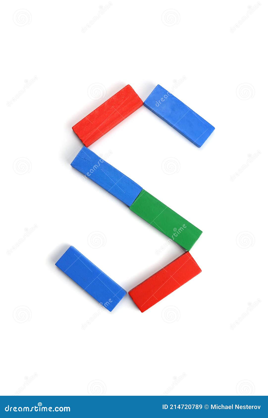 Letter S of the English Alphabet from the Color Blocks of the ...