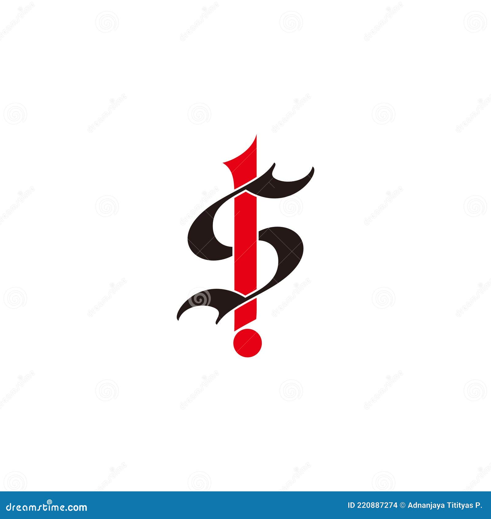 Letter S Exclamation Mark Design Logo Vector Stock Vector ...