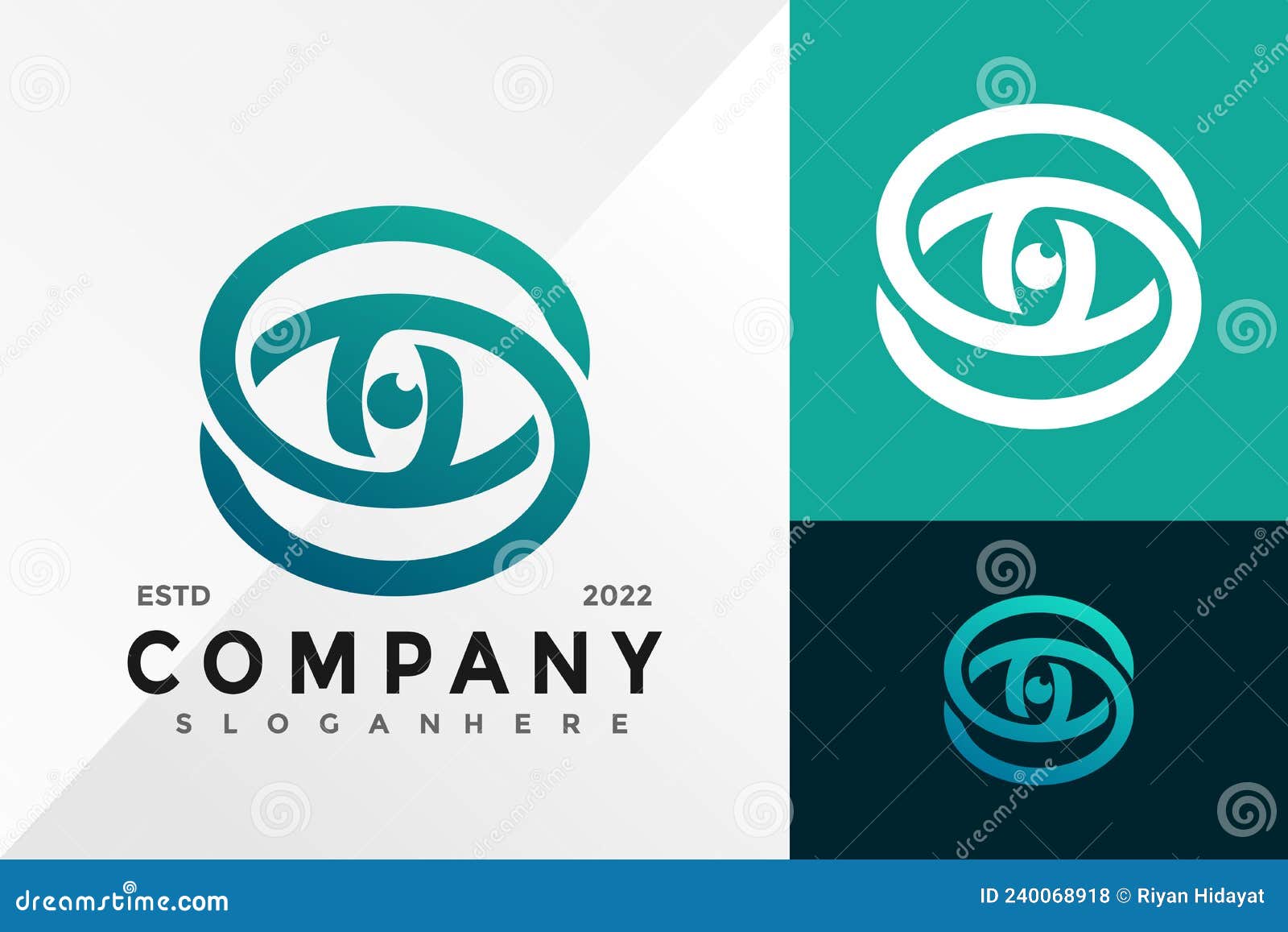 Letter S Eye Vision Logo Design Vector Illustration Template Stock ...