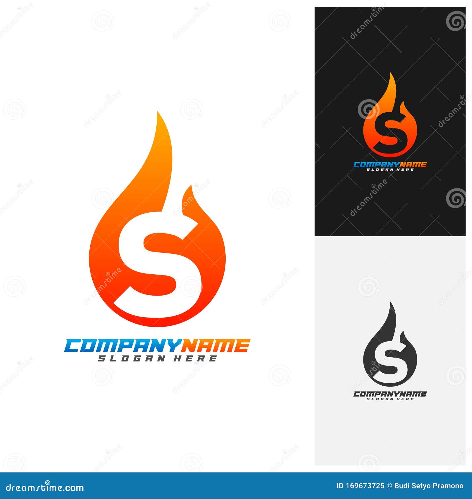 Letter S with Fire Logo Design Vector Template, Creative Design, Icon ...