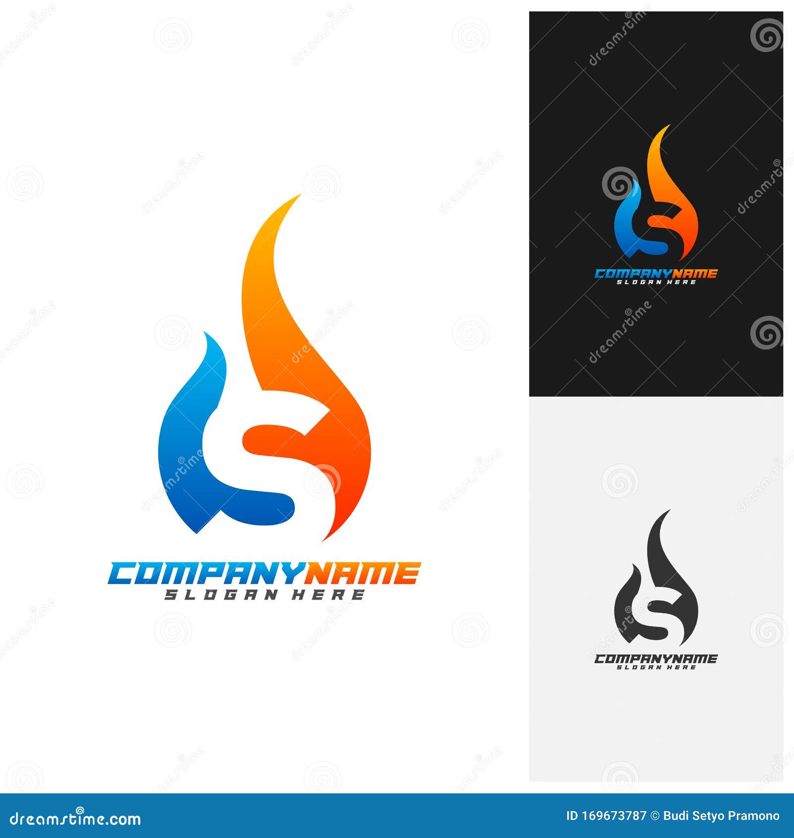 Letter S with Fire Logo Design Vector Template, Creative Design, Icon ...