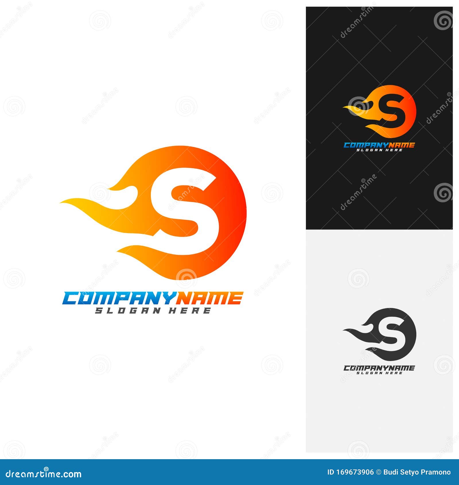 Letter S with Fire Logo Design Vector Template, Creative Design, Icon ...