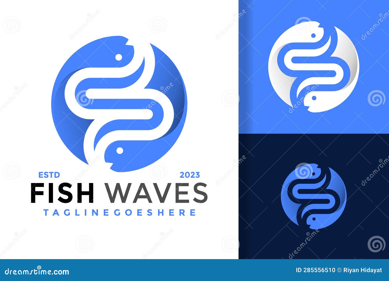 Fish Waves Logo Design, Brand Identity Logos Designs Vector ...