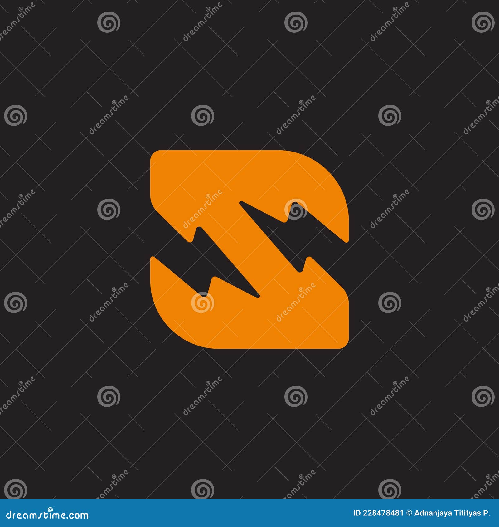 Letter S Flash Thunder Simple Geometric Logo Vector Stock Vector ...