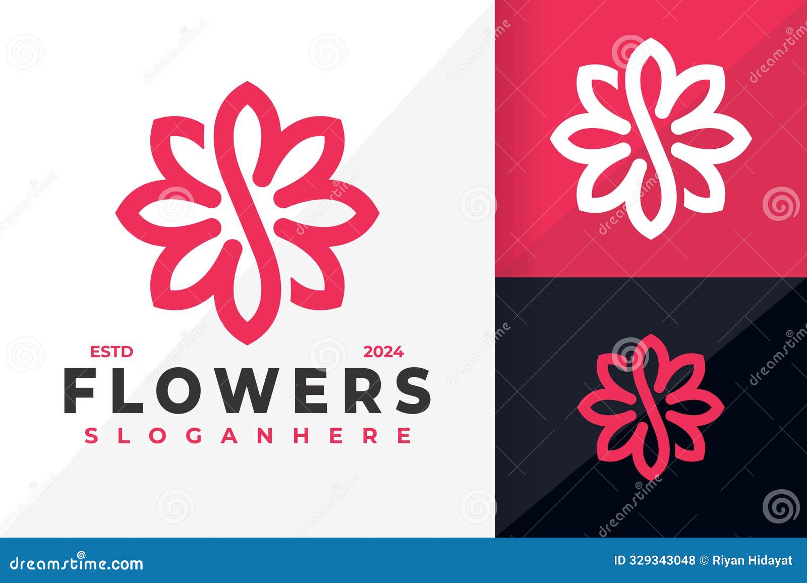 Letter S Flower Bloom Logo Design Vector Symbol Icon Illustration Stock ...
