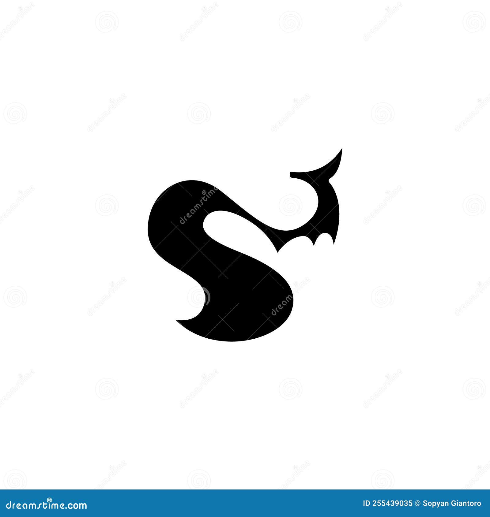 Letter S Fox Logo. Fox or Wolf Silhouette Design Stock Vector ...