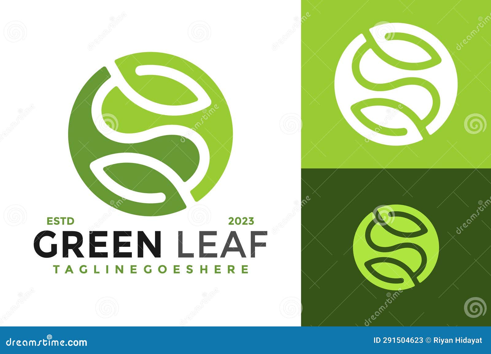 Letter S Green Leaf Logo Design Vector Symbol Icon Illustration Stock ...
