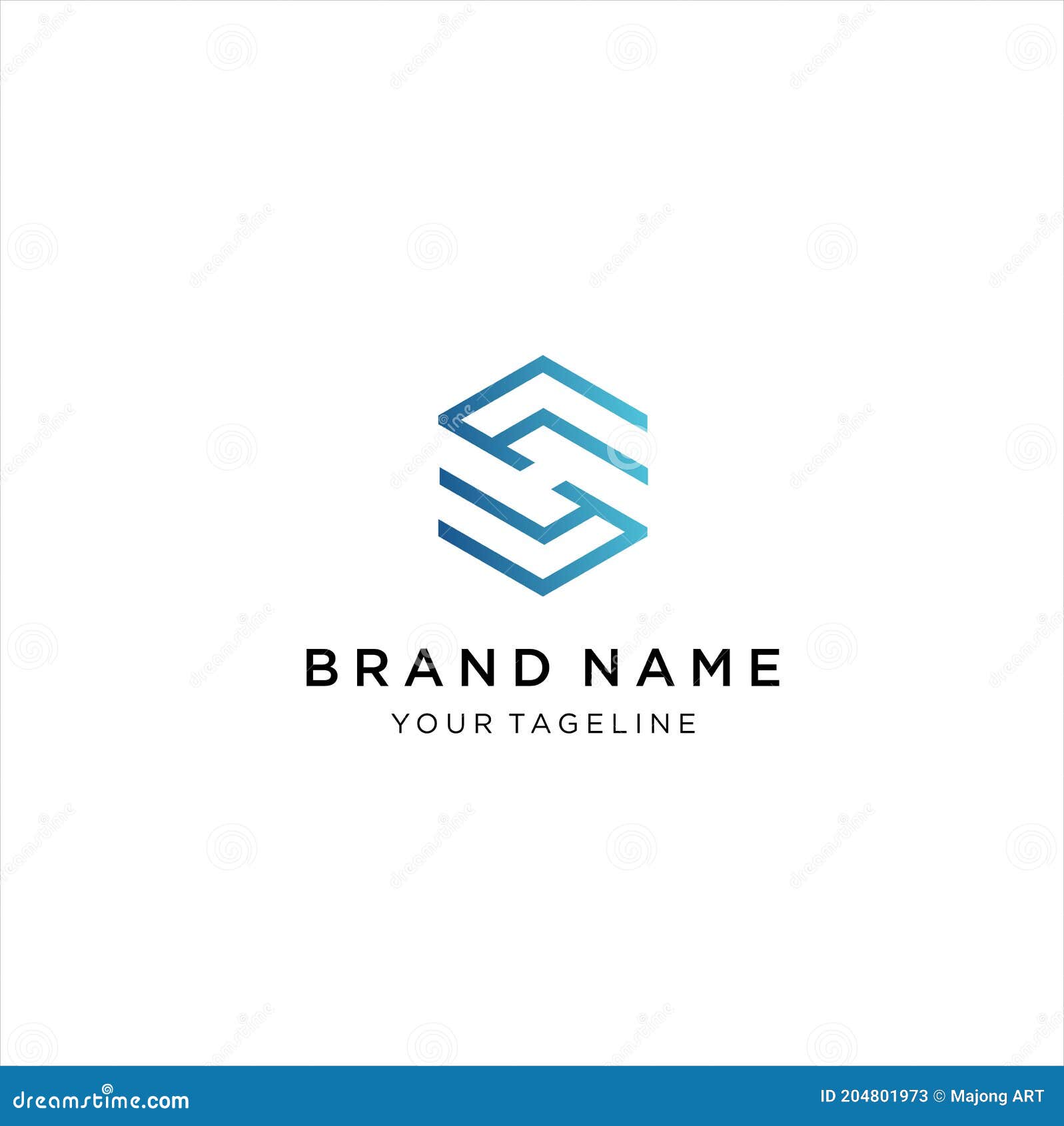 The Letter S, H S Monogram Logo, the Trendy Style of the Monoline ...