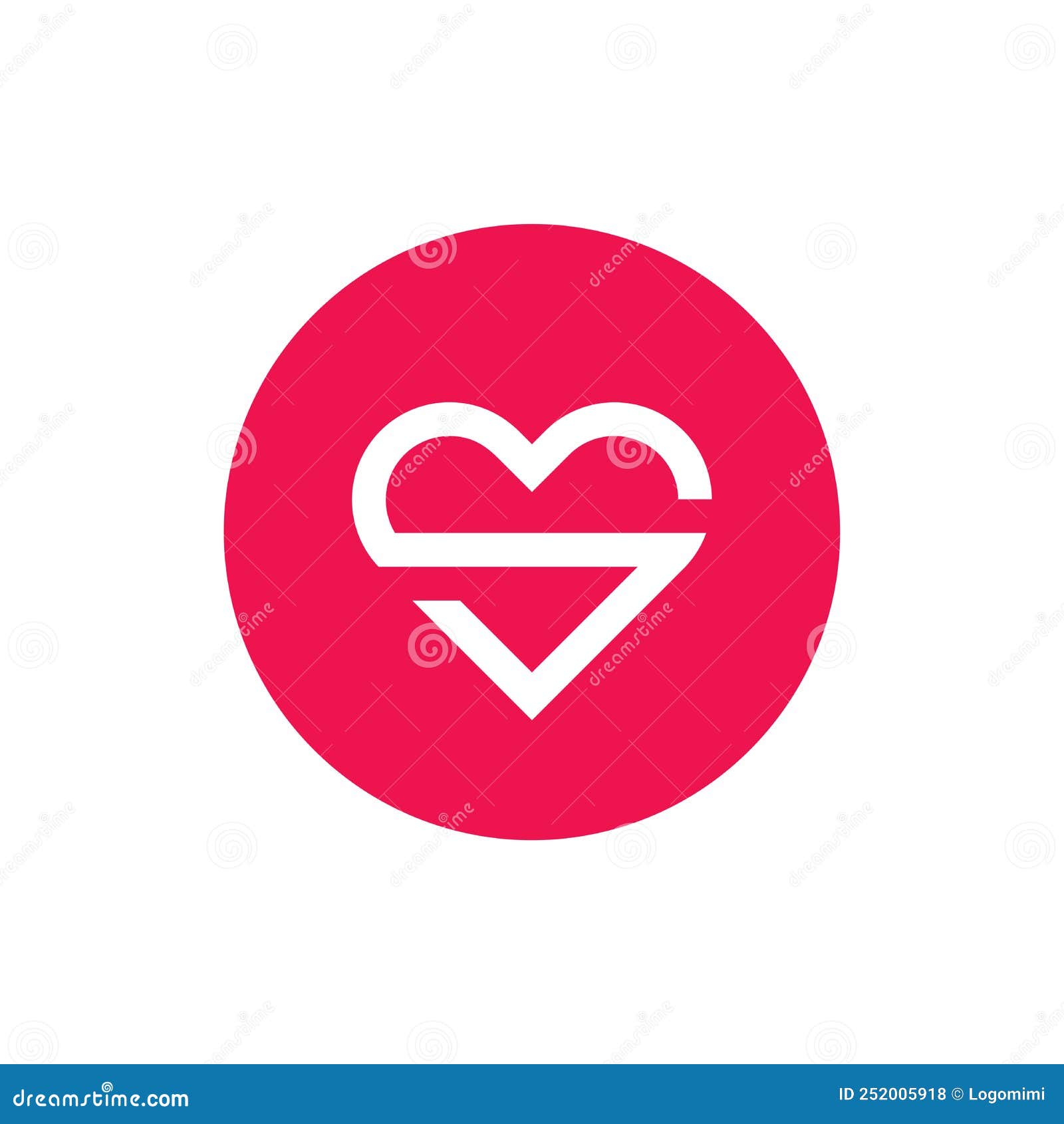 Letter S Heart Logo Icon Design Template Elements, Abstract Love Logo ...