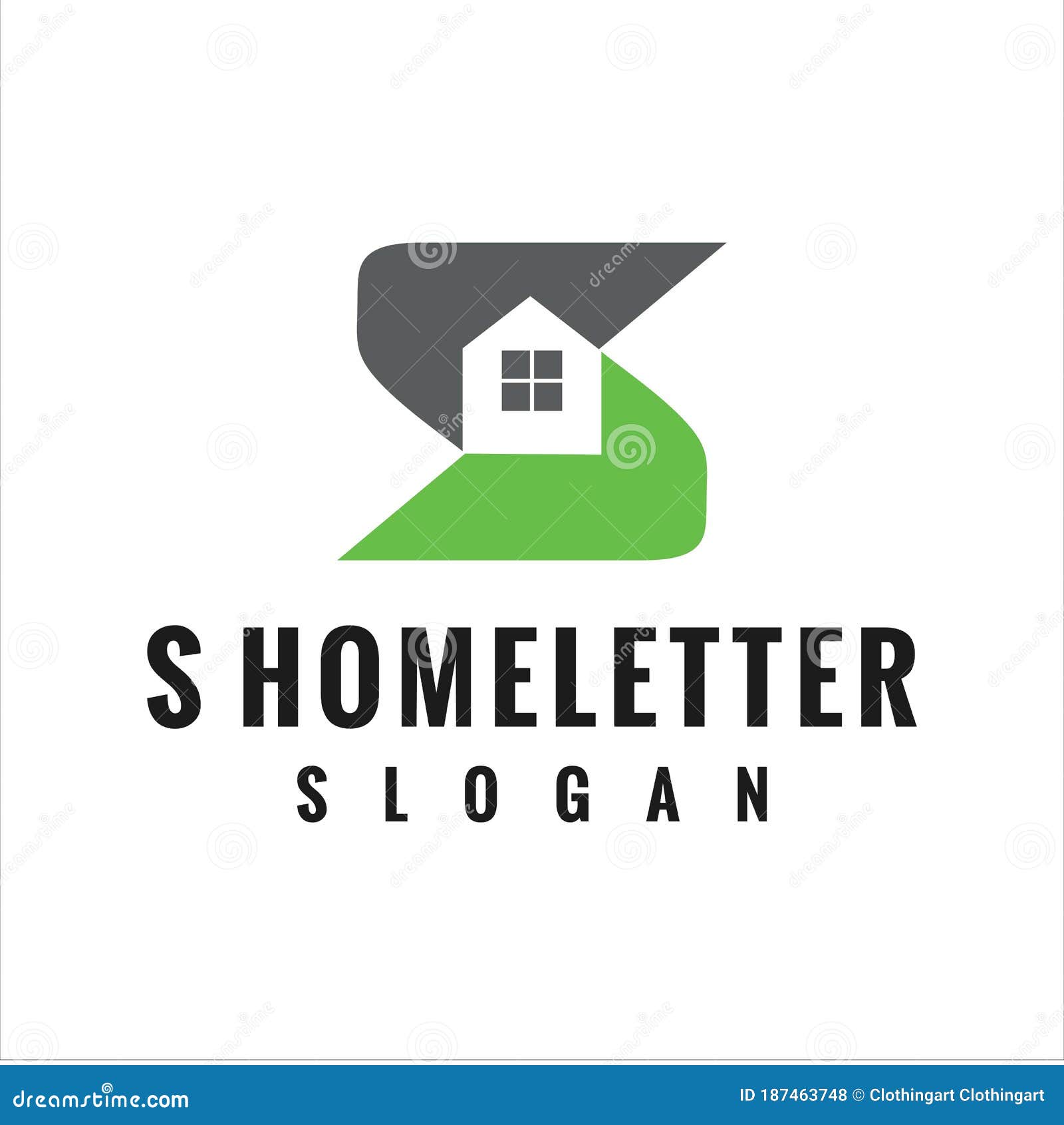 Letter S Home Logo Design Graphic Template Stock Vector - Illustration ...