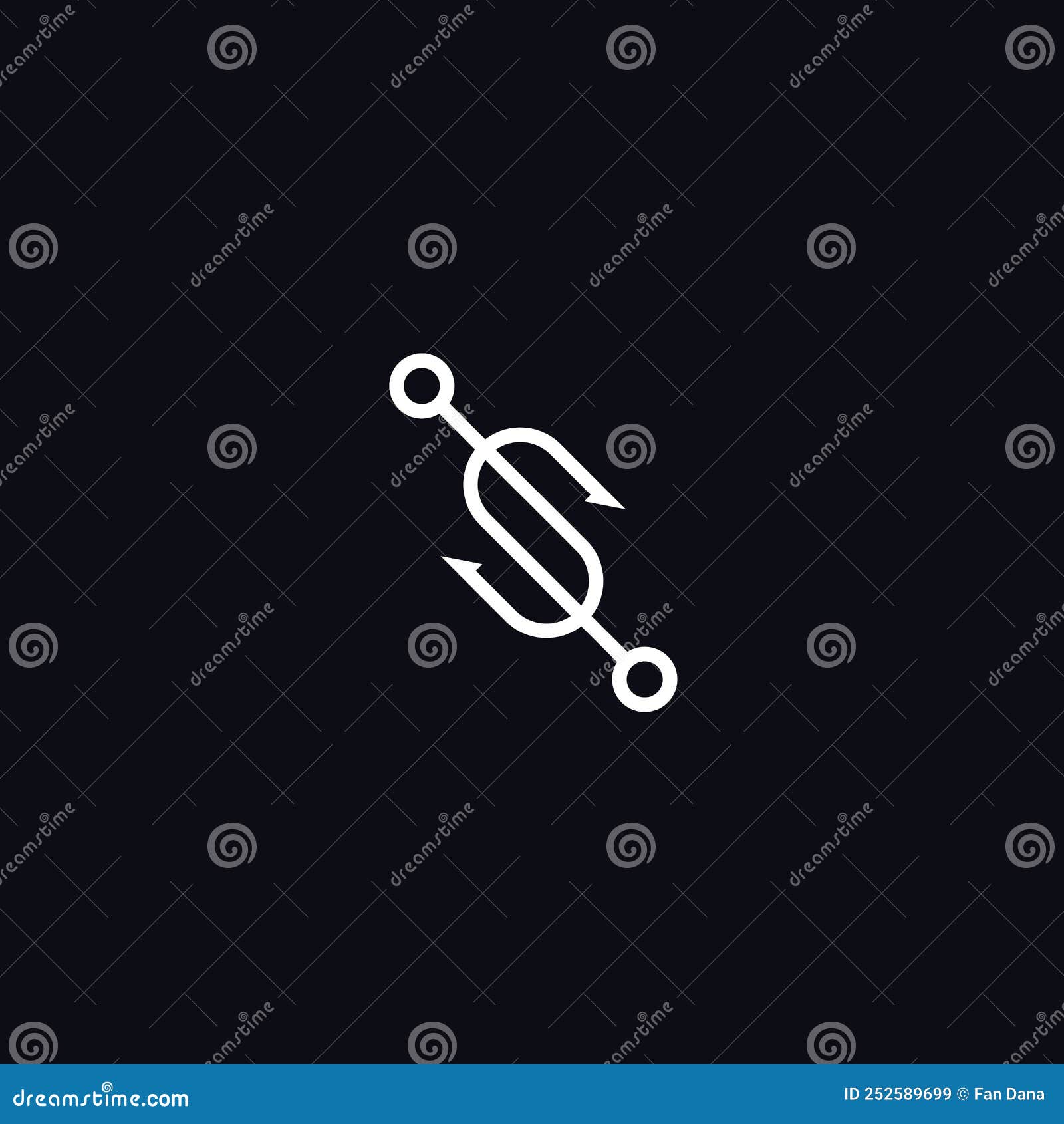 Letter S Hook Logo Design Vector Illustration Stock Vector ...