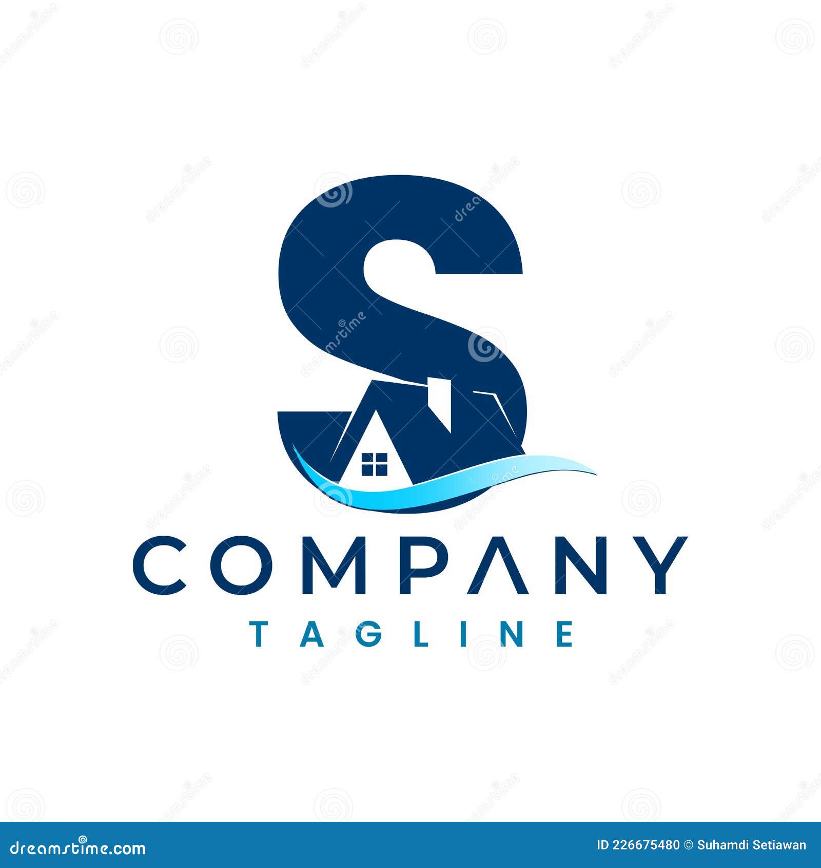 Letter S House Logo , Initial Home Logo Stock Vector - Illustration of ...