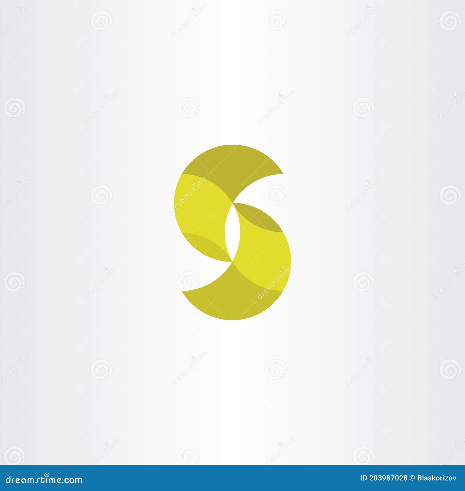 Letter S Icon Logotype Yellow Sign Stock Vector - Illustration of font ...