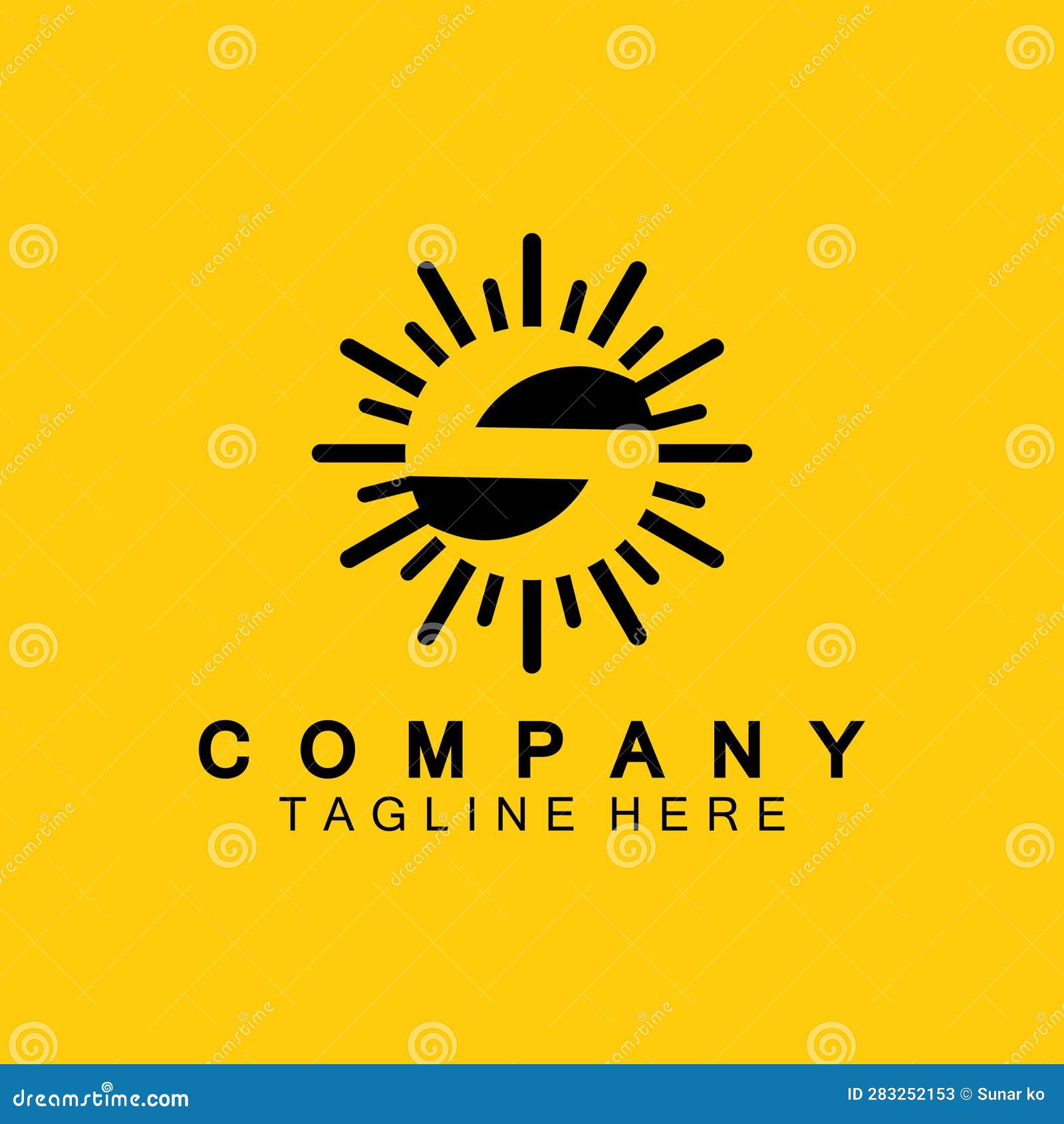 Letter S Icon with Sun Rays for Sun Logo Vector Design Template Stock ...