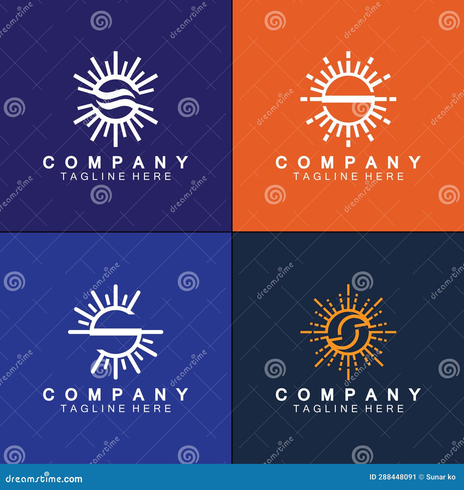 Letter S Icon with Sun Rays for Sun Logo Vector Design Template Stock ...