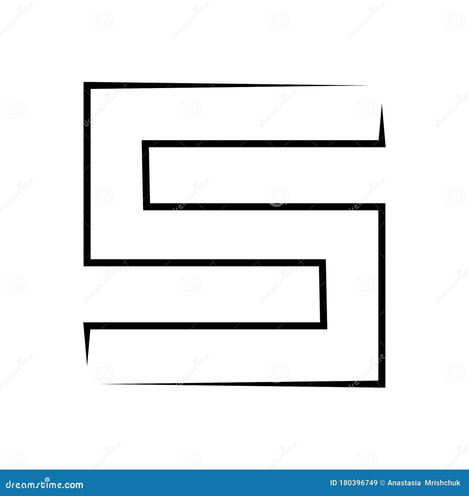 Letter S Icon on a White Background Stock Illustration - Illustration ...