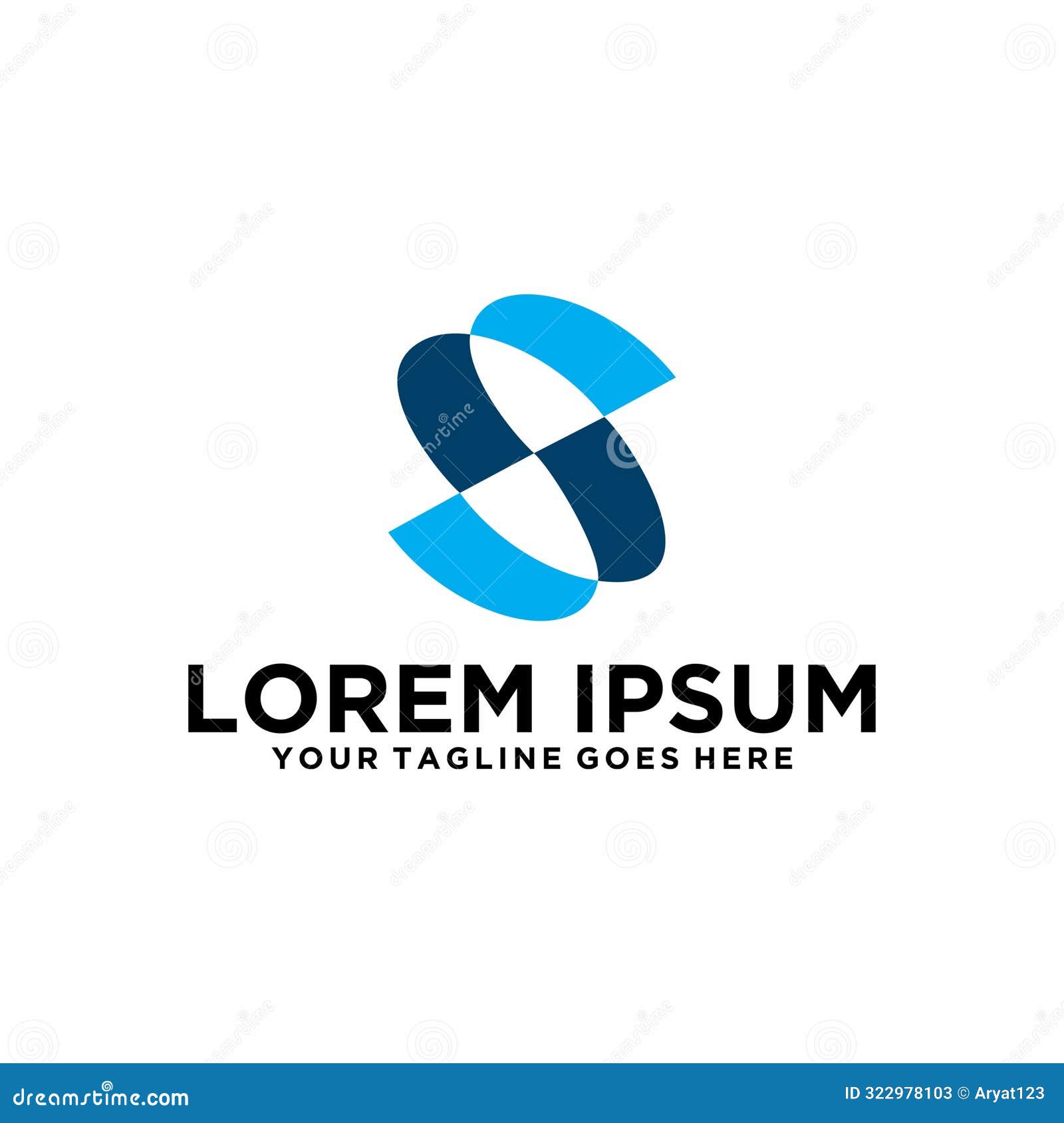 Letter S Infinity Icon Logo Stock Illustration - Illustration of ...