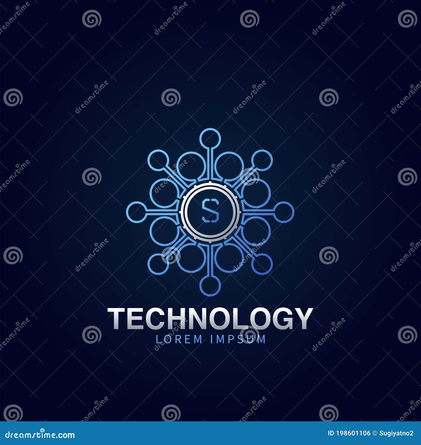 Letter S Initial Logotype, Digital Abstract Technology Science Dot ...
