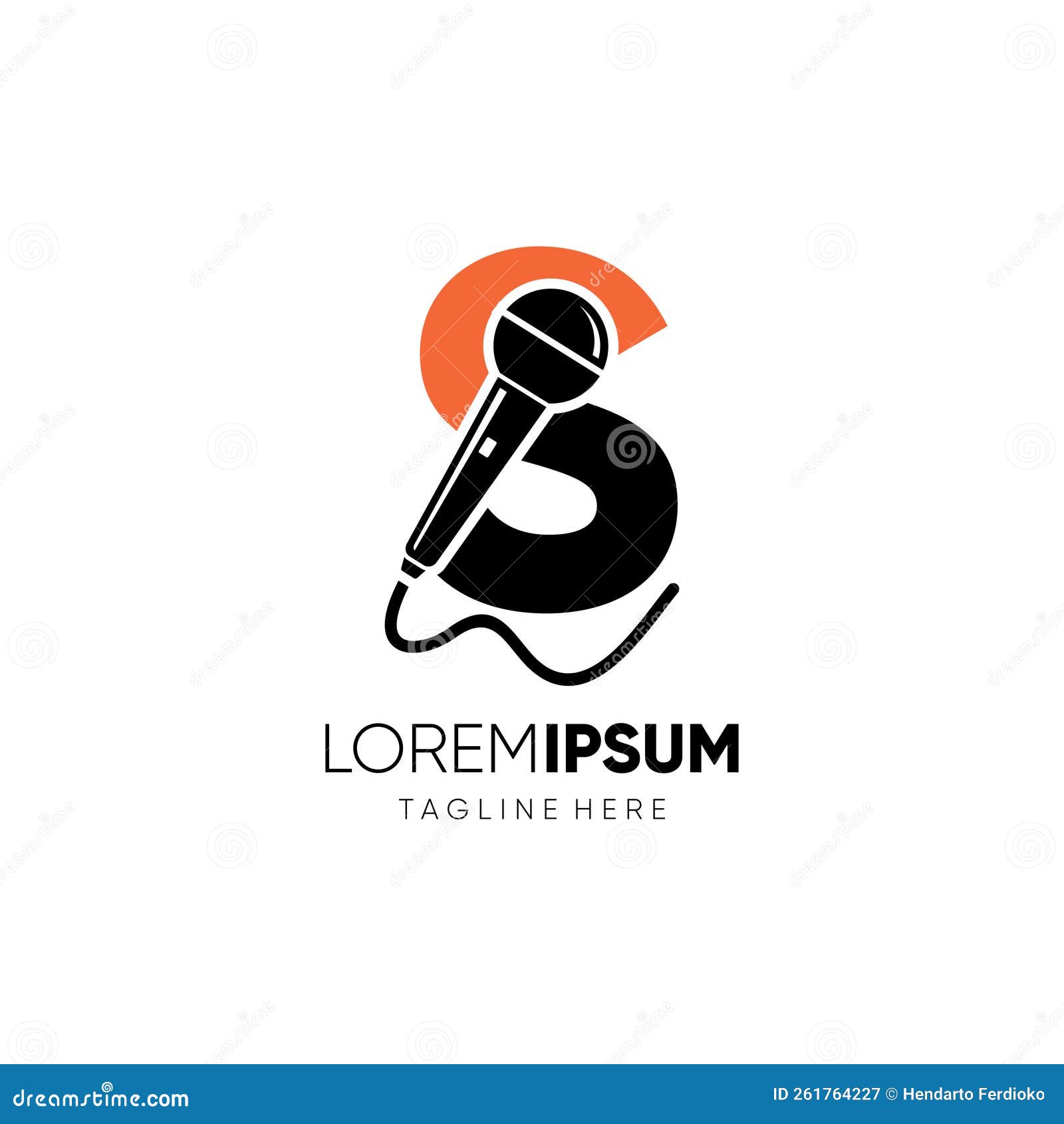 Letter S Initial Microphone Logo Design Vector Icon Graphic Emblem ...