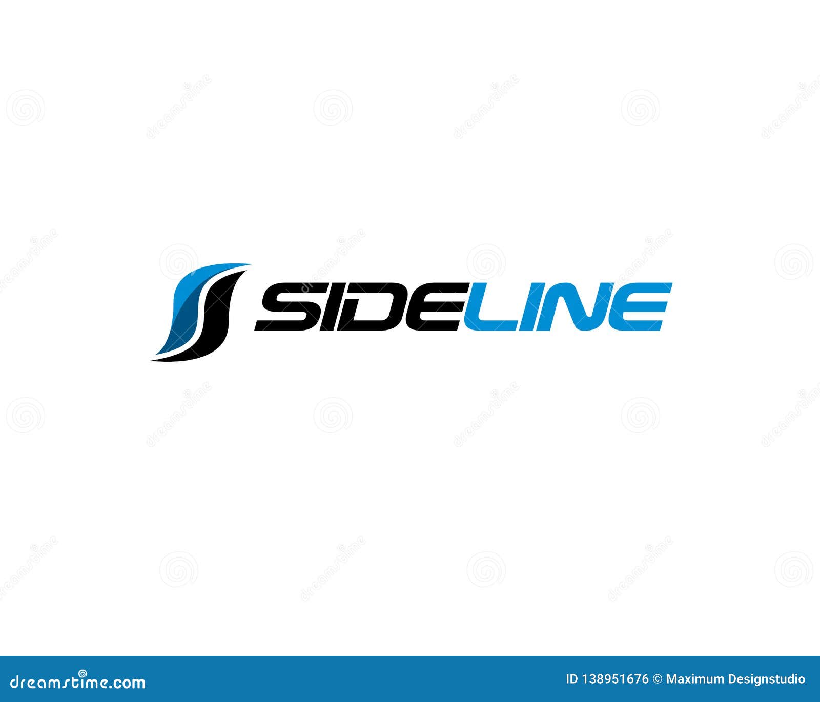 Letter S Initial Sideline Logo Stock Vector - Illustration of ...
