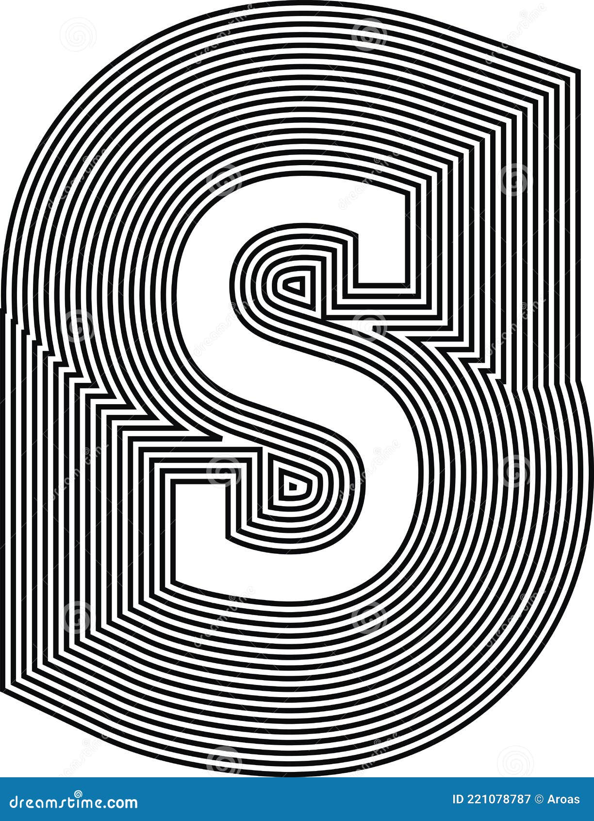 Letter S Line Logo Icon Design Stock Vector - Illustration of pattern ...