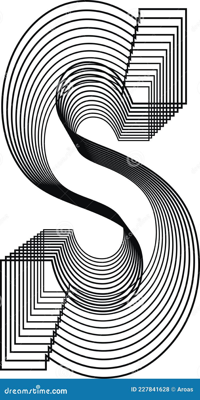 Letter S Line Logo Icon Design Stock Vector - Illustration of sign ...