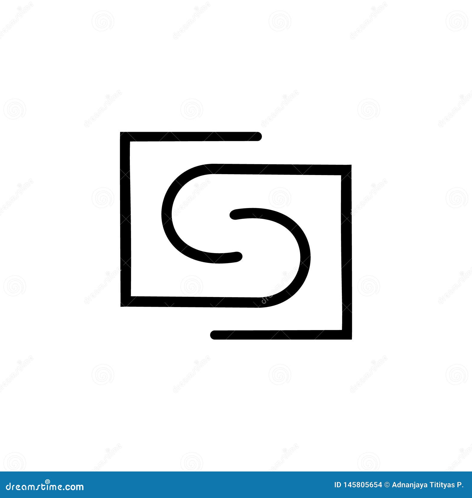 Letter S Linked Geometric Thin Line Logo Vector Stock Vector ...