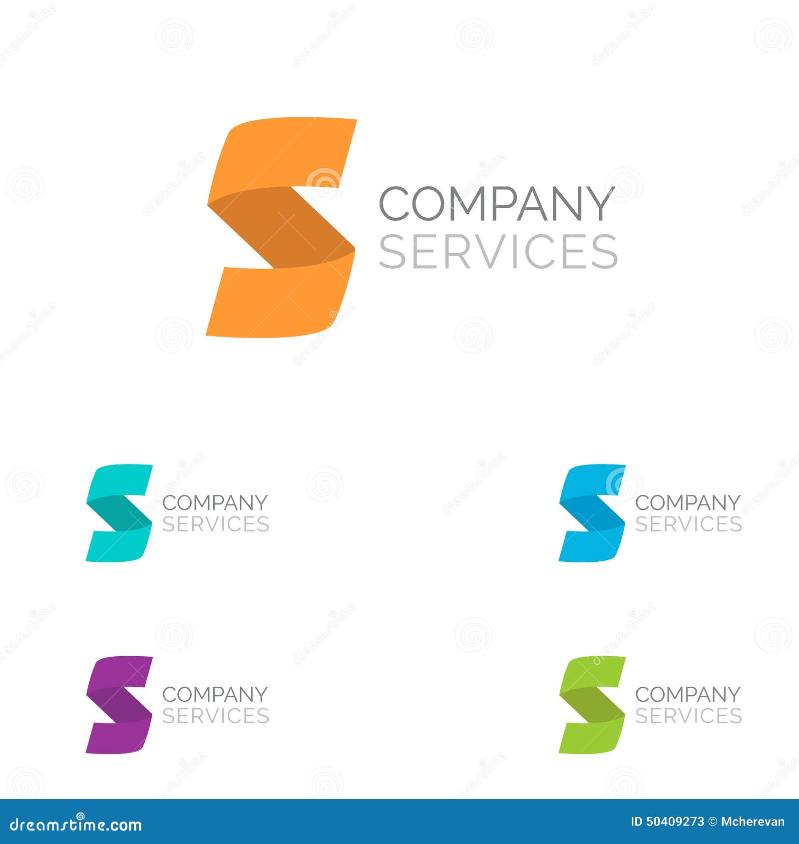 Letter S Logo Design Template Elements in Different Colors Stock ...