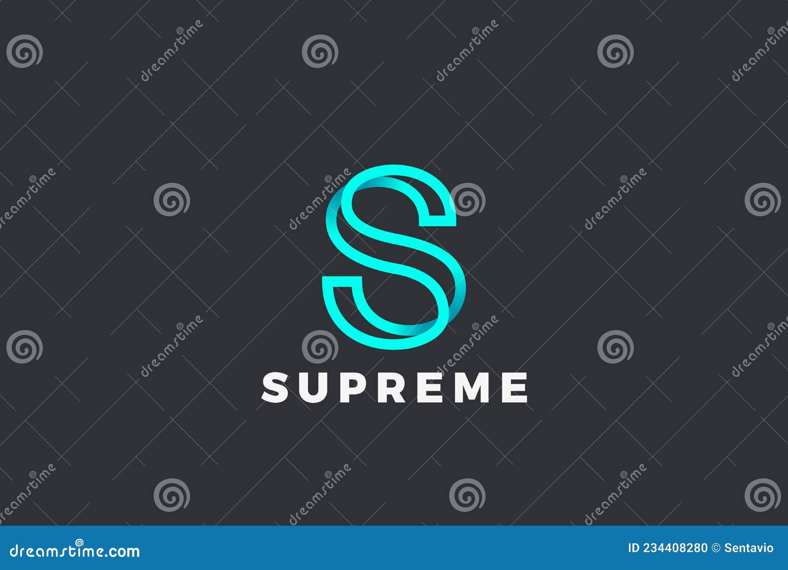 Letter S Logo Design Vector Template Corporate Linear Outline Style ...