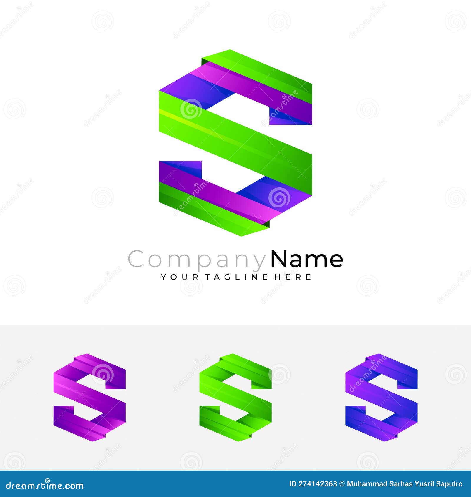 Letter S Logo with Hexagon Design Combination. 3d Style Stock Vector - Illustration of ...
