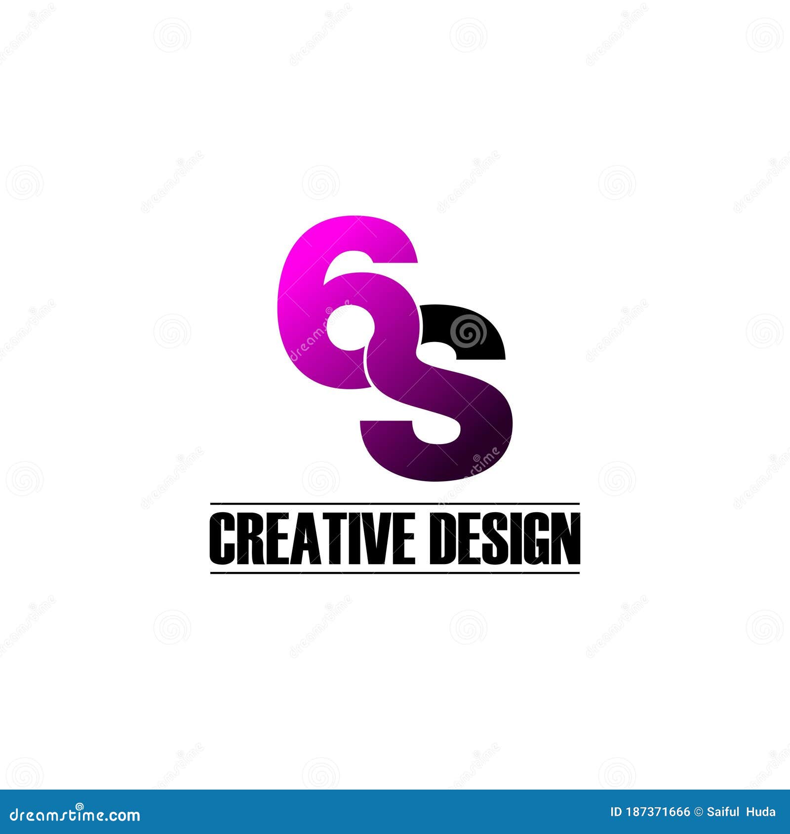 Letter 6S Monogram Logo Icon Design Vector. Stock Vector - Illustration ...