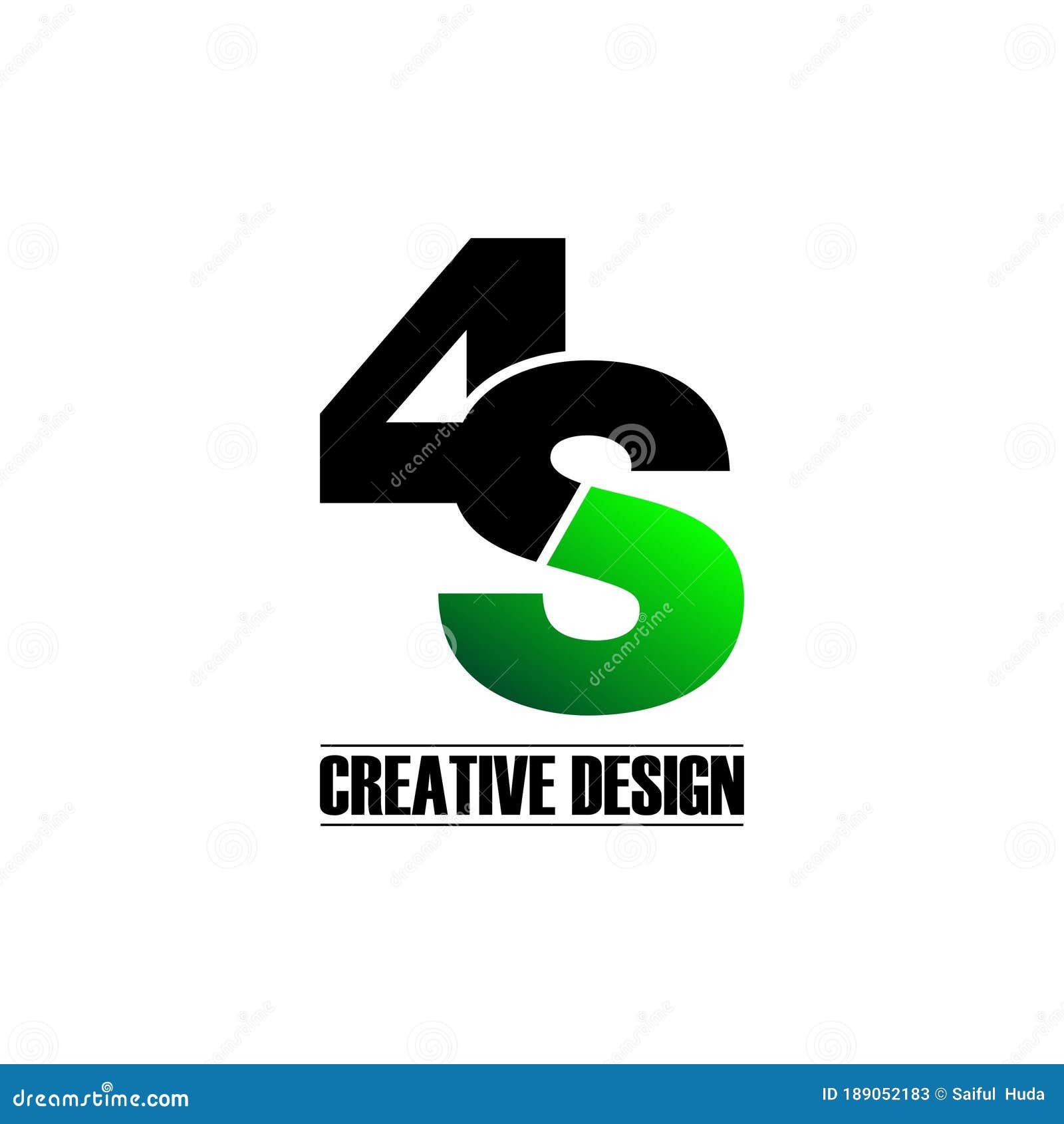 Letter 4S Monogram Logo Icon Design Vector. Stock Vector - Illustration ...