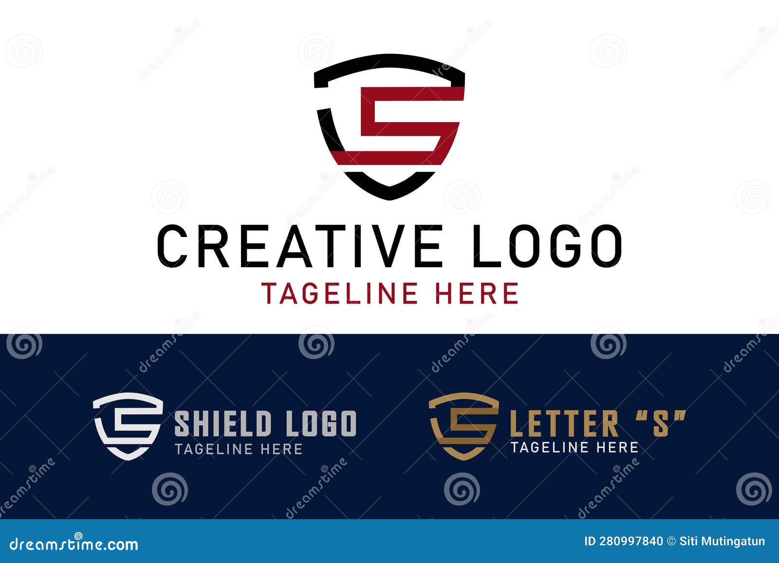 Letter S Logo in Shield. Monogram Design Style Stock Vector ...