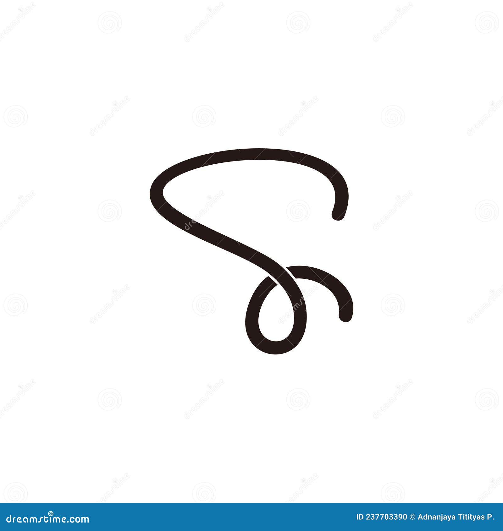 Letter S Loop Thread Line Design Logo Vector Stock Vector ...