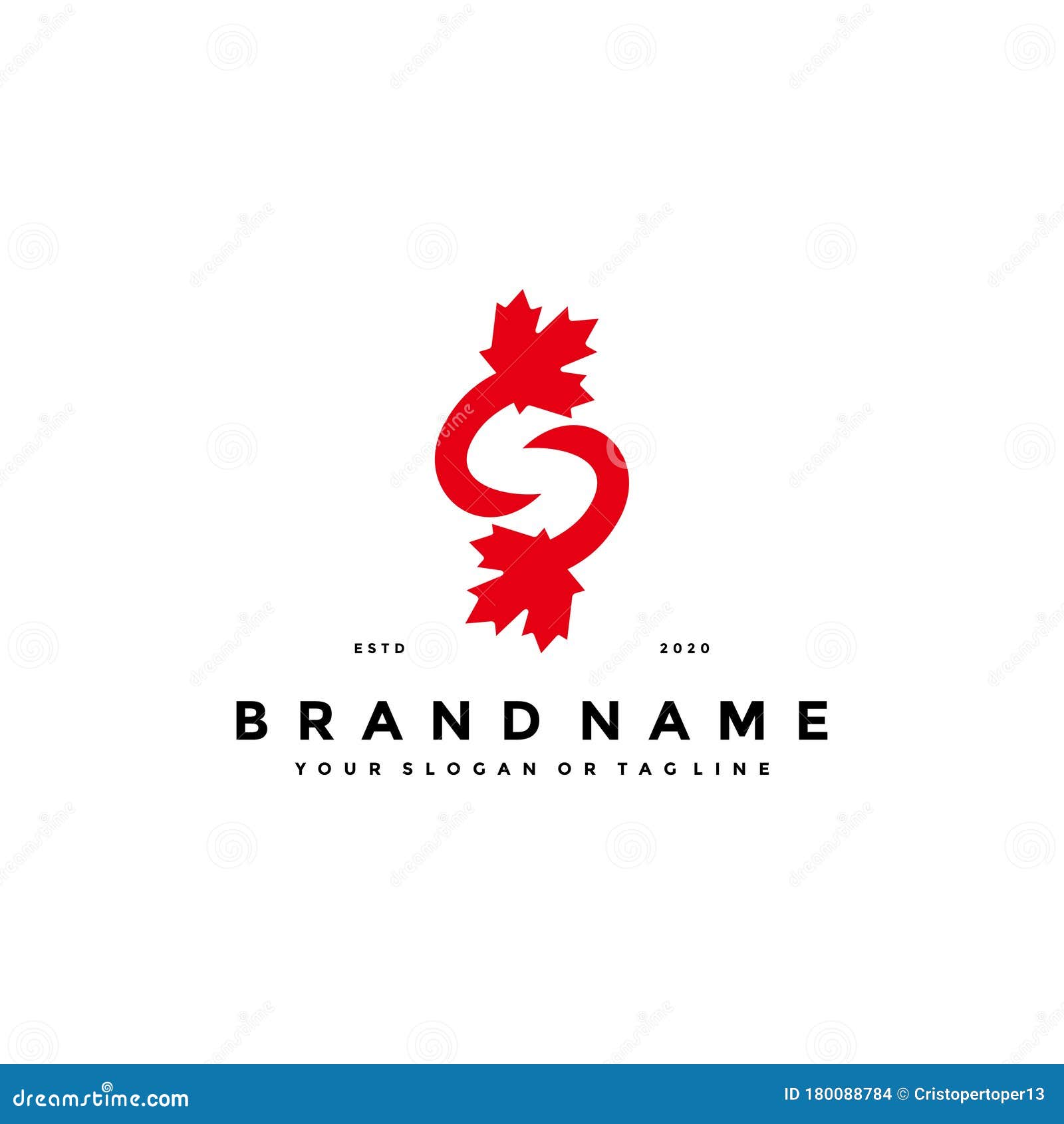 Letter S Maple Logo Design Vector Stock Vector - Illustration of ...
